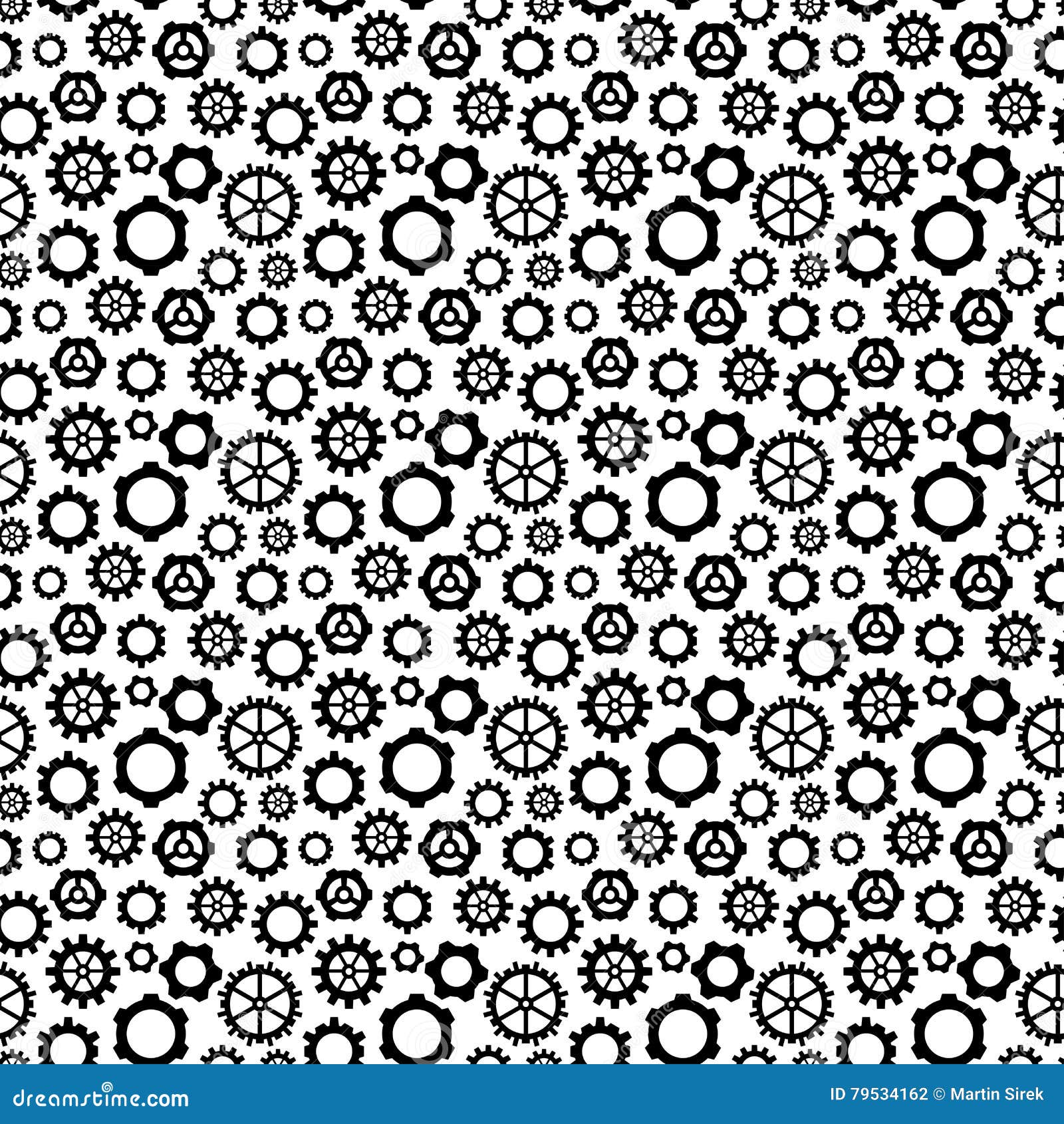 Geometric Gear Black and White Graphic Design Cog Wheel Pattern Stock ...