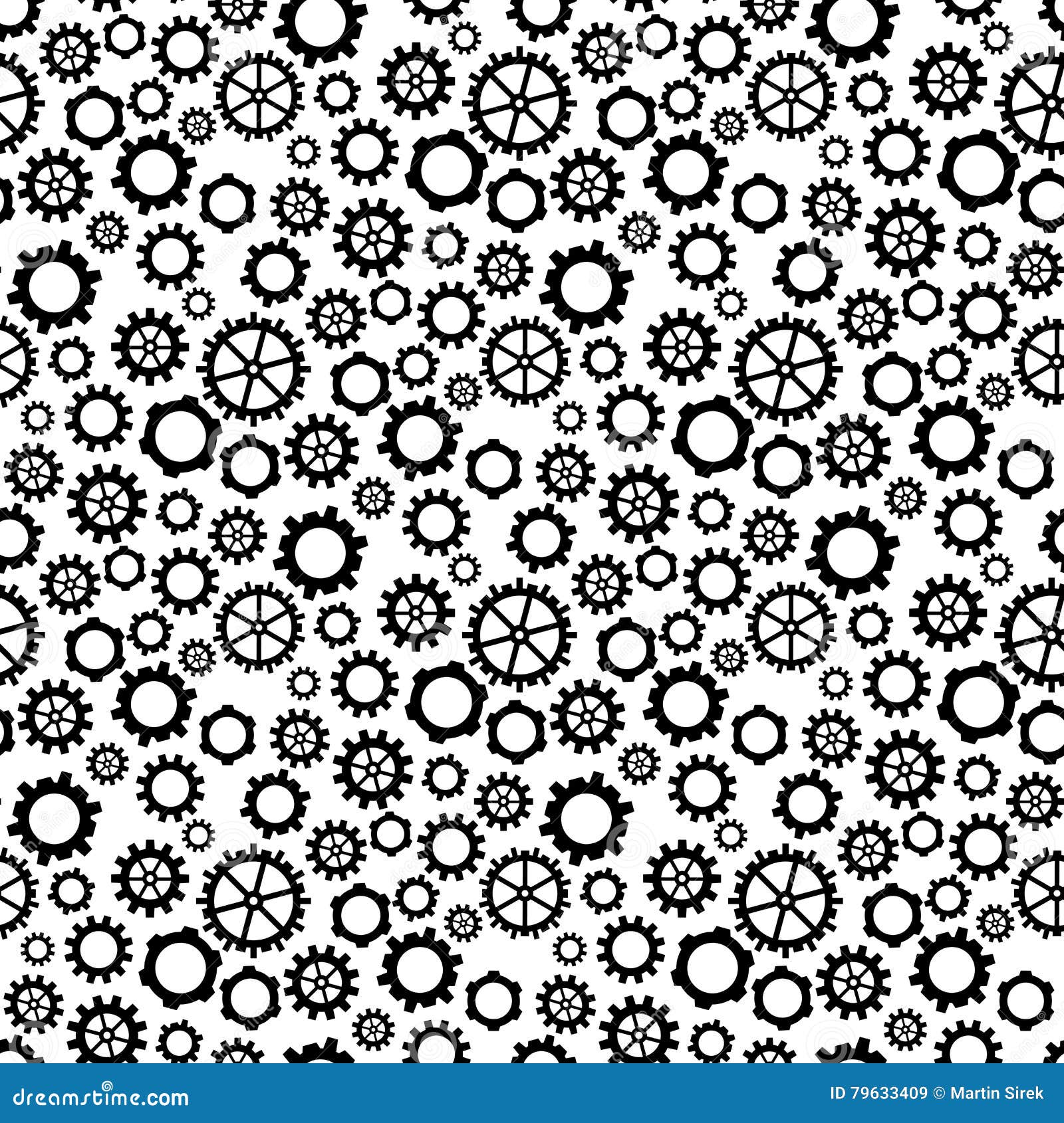 Geometric Gear Black and White Graphic Design Cog Wheel Pattern Stock ...