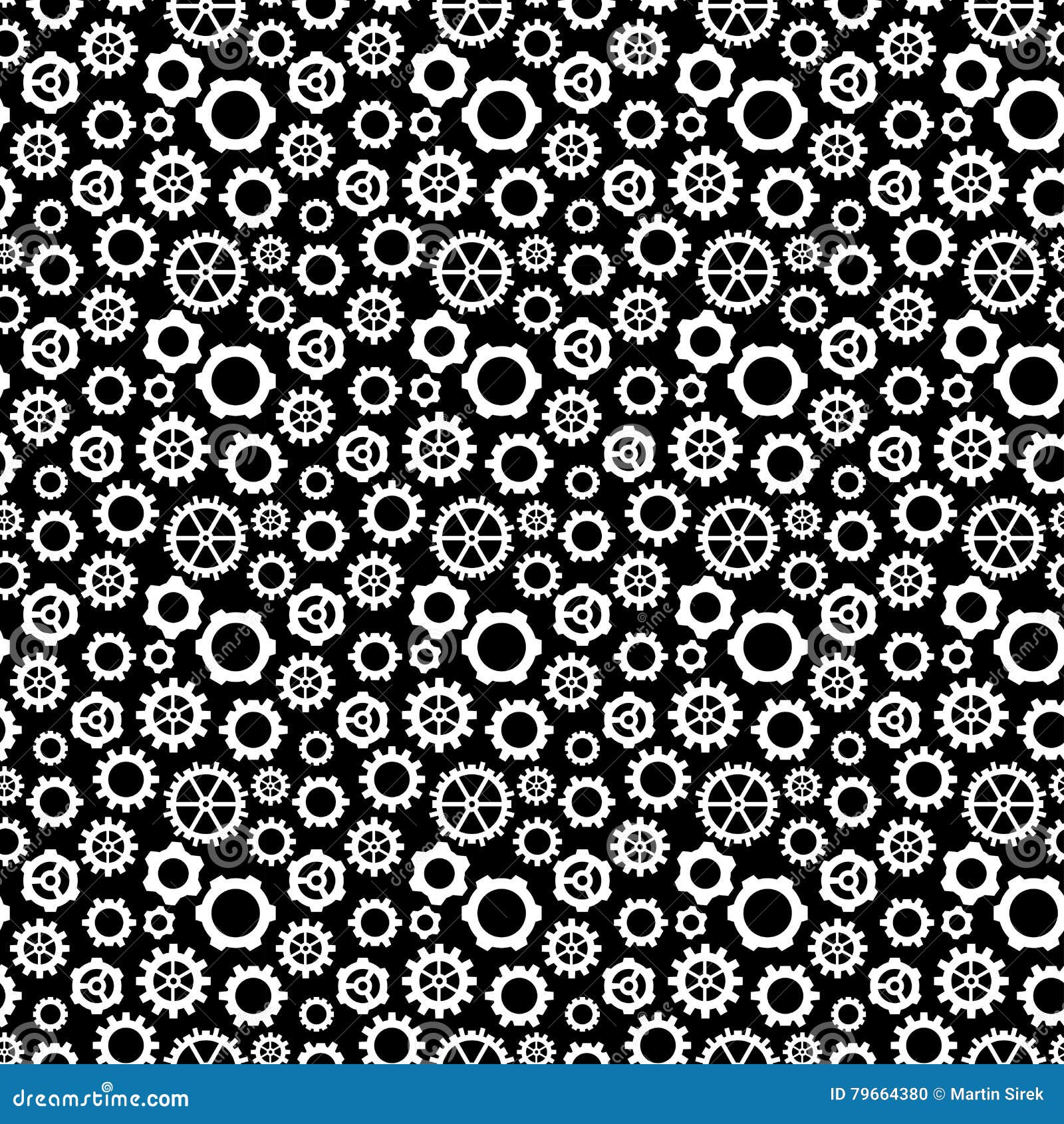 Geometric Gear Black and White Graphic Design Cog Wheel Pattern Stock ...