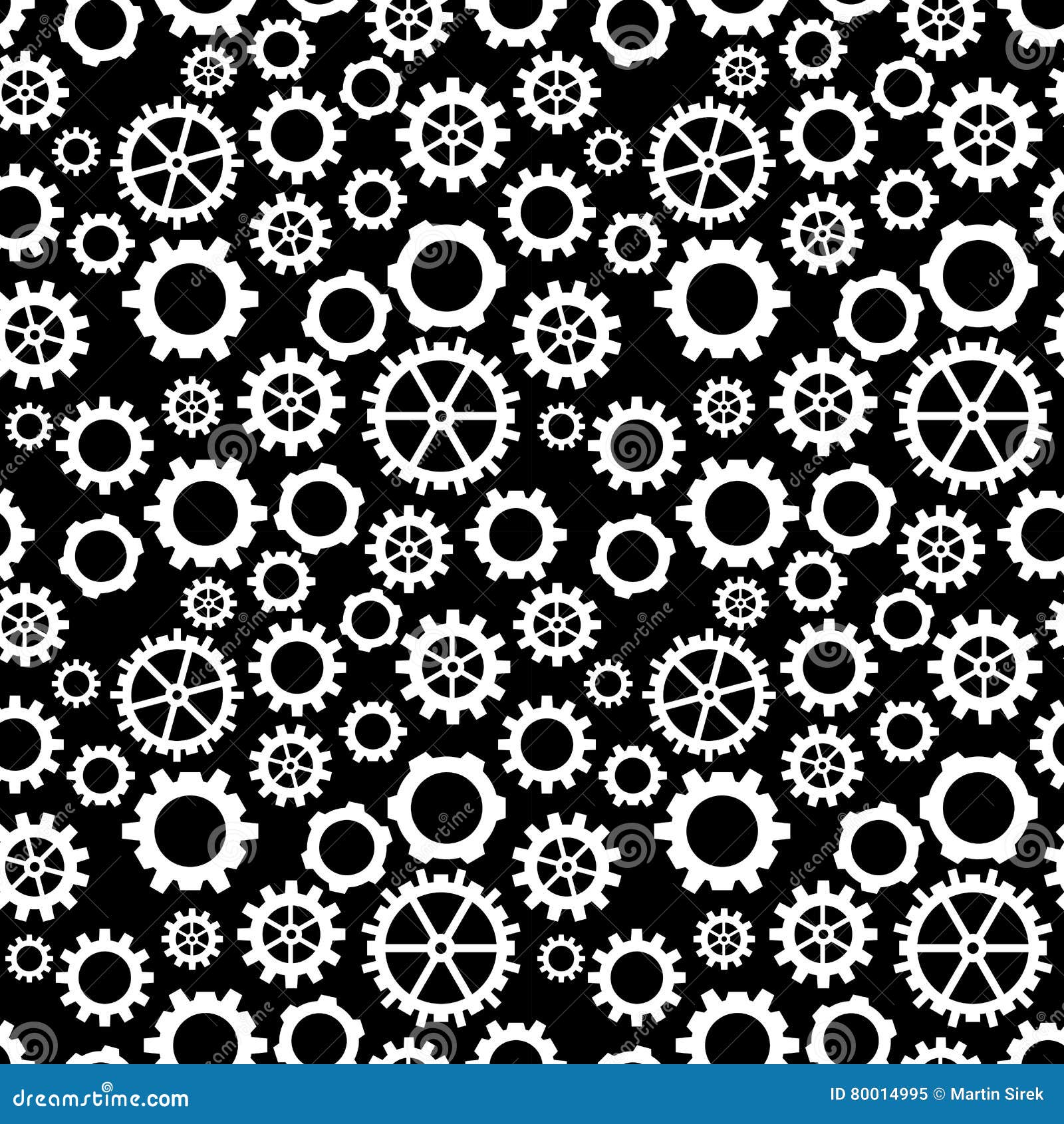 Geometric Gear Black and White Graphic Design Cog Wheel Pattern Stock ...