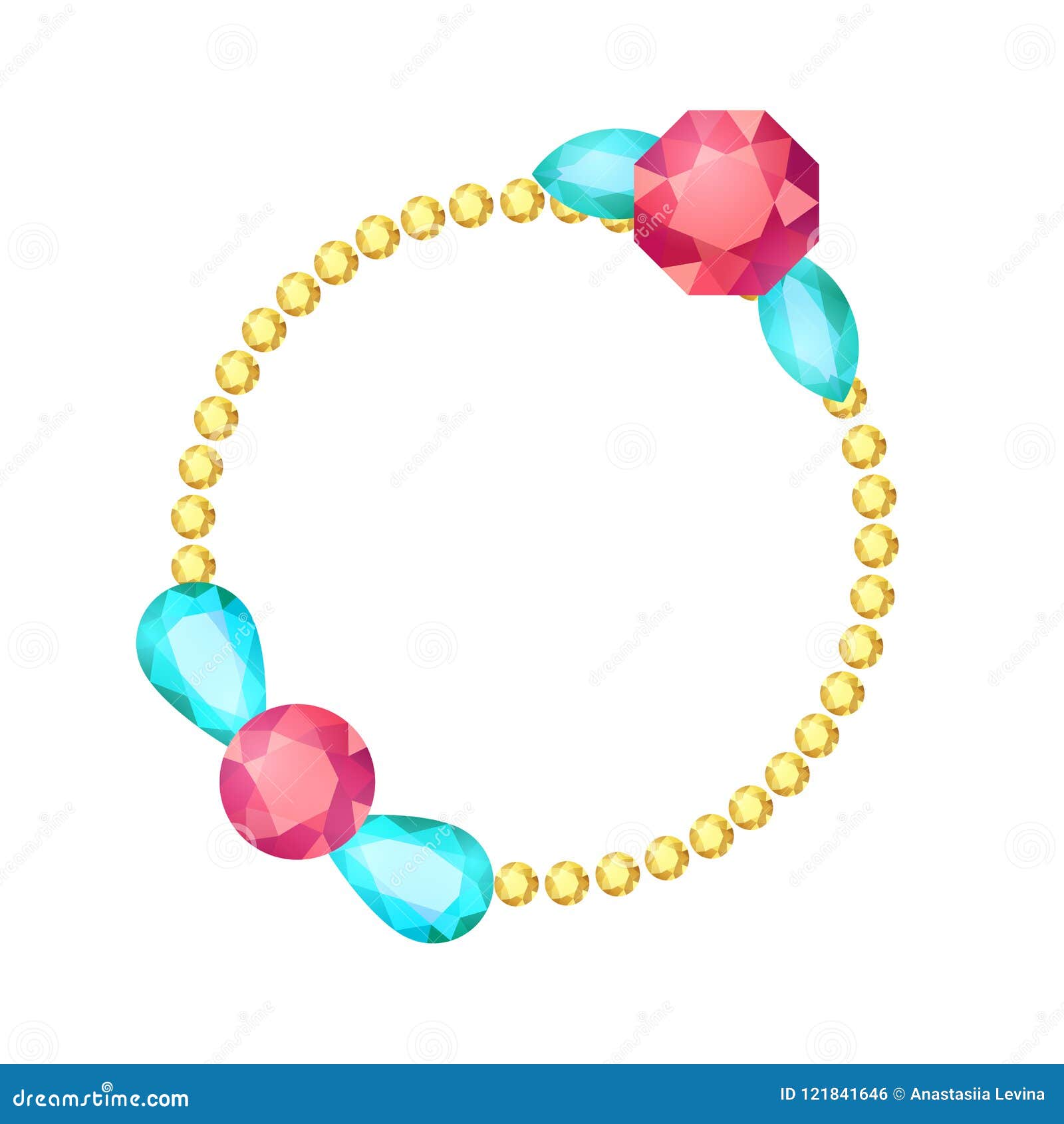 Cartoon gem circle frame stock vector. Illustration of interface ...