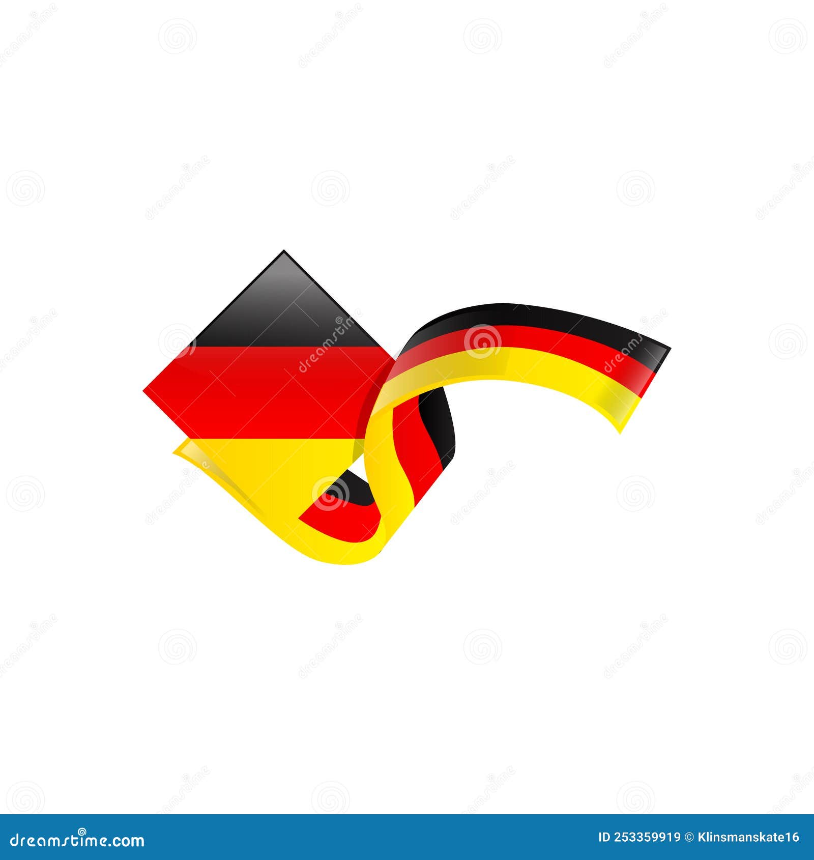 Geometric Germany Flag with Banner Element Stock Vector - Illustration ...