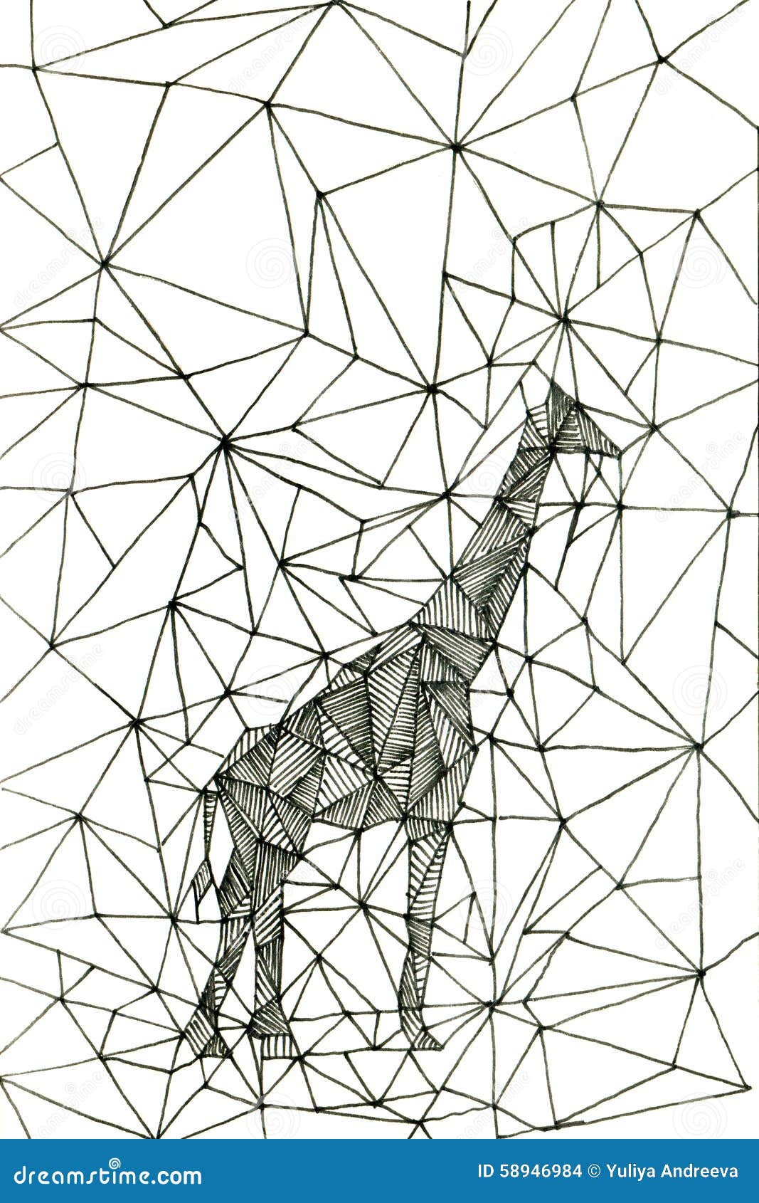 Geometric giraffe stock illustration. Illustration of geometry - 58946984