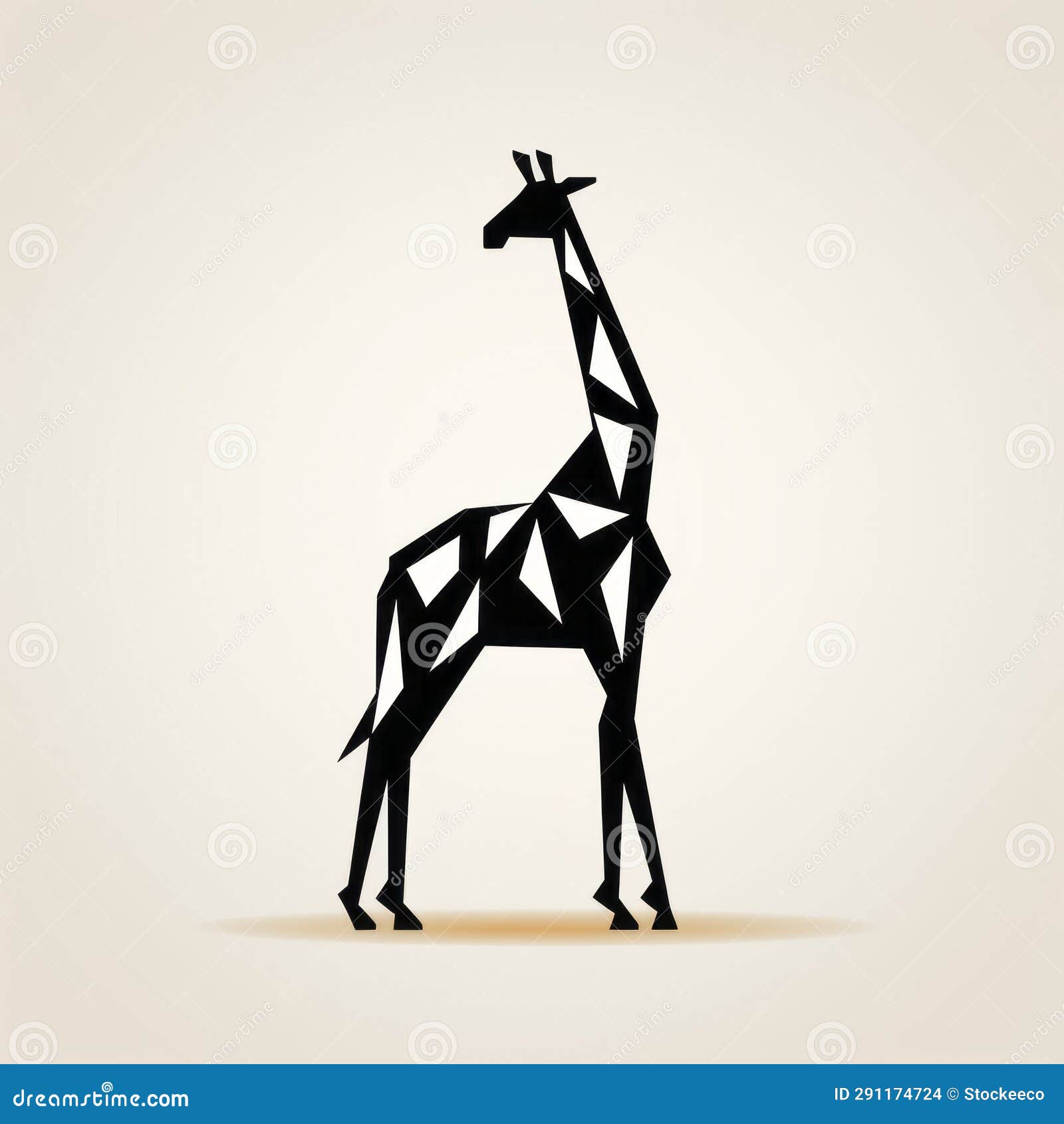 Geometric Giraffe Silhouette: Simplified Structures and Innovating ...