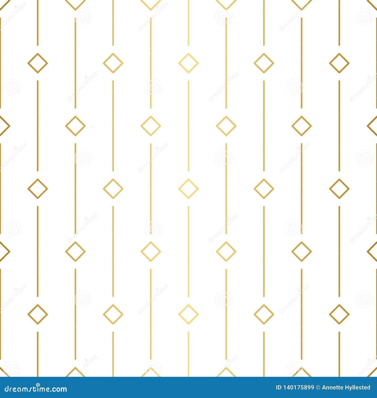Geometric Gold Line Pattern on White Background Stock Illustration ...
