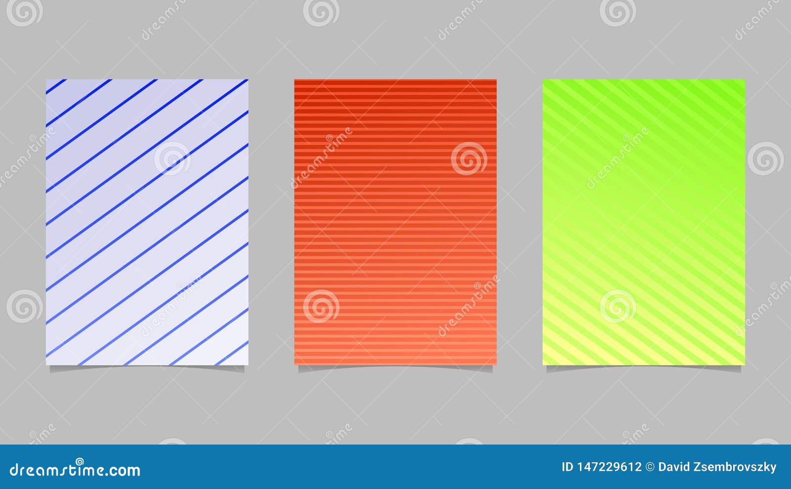 Geometric Gradient Stripe Poster Template Background Set Stock Vector ...