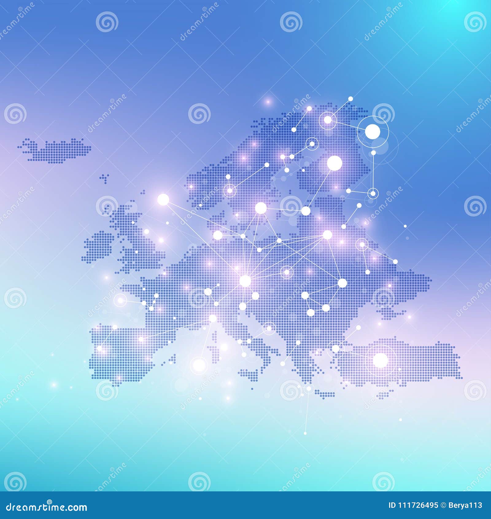 Europe Minimal Map With Dark Colors. Cartoon Vector | CartoonDealer.com ...