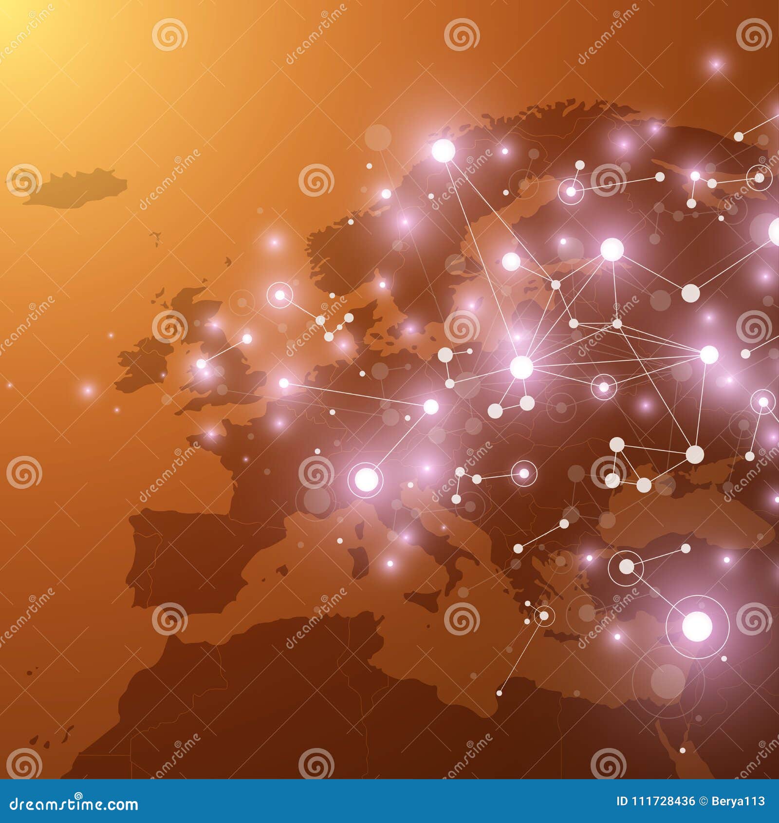 Europe Minimal Map With Dark Colors. Cartoon Vector | CartoonDealer.com ...