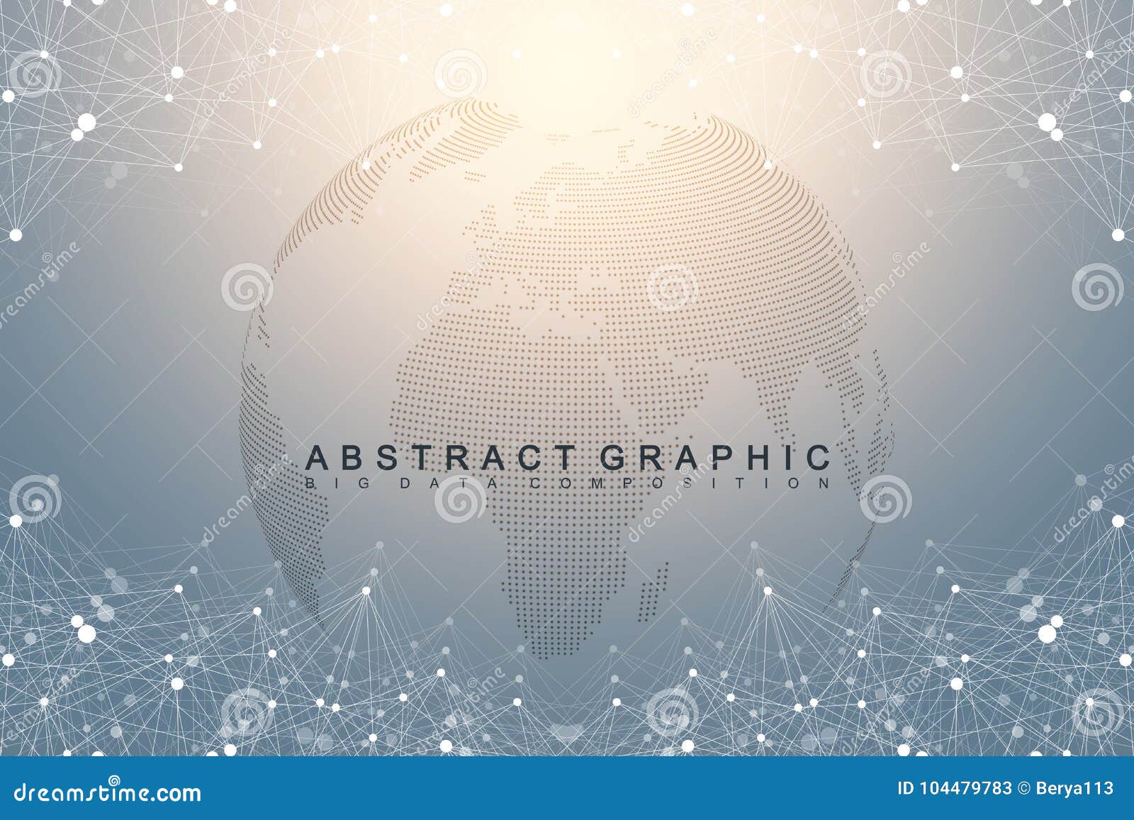 Geometric Graphic Background Communication. Global Network Connections ...