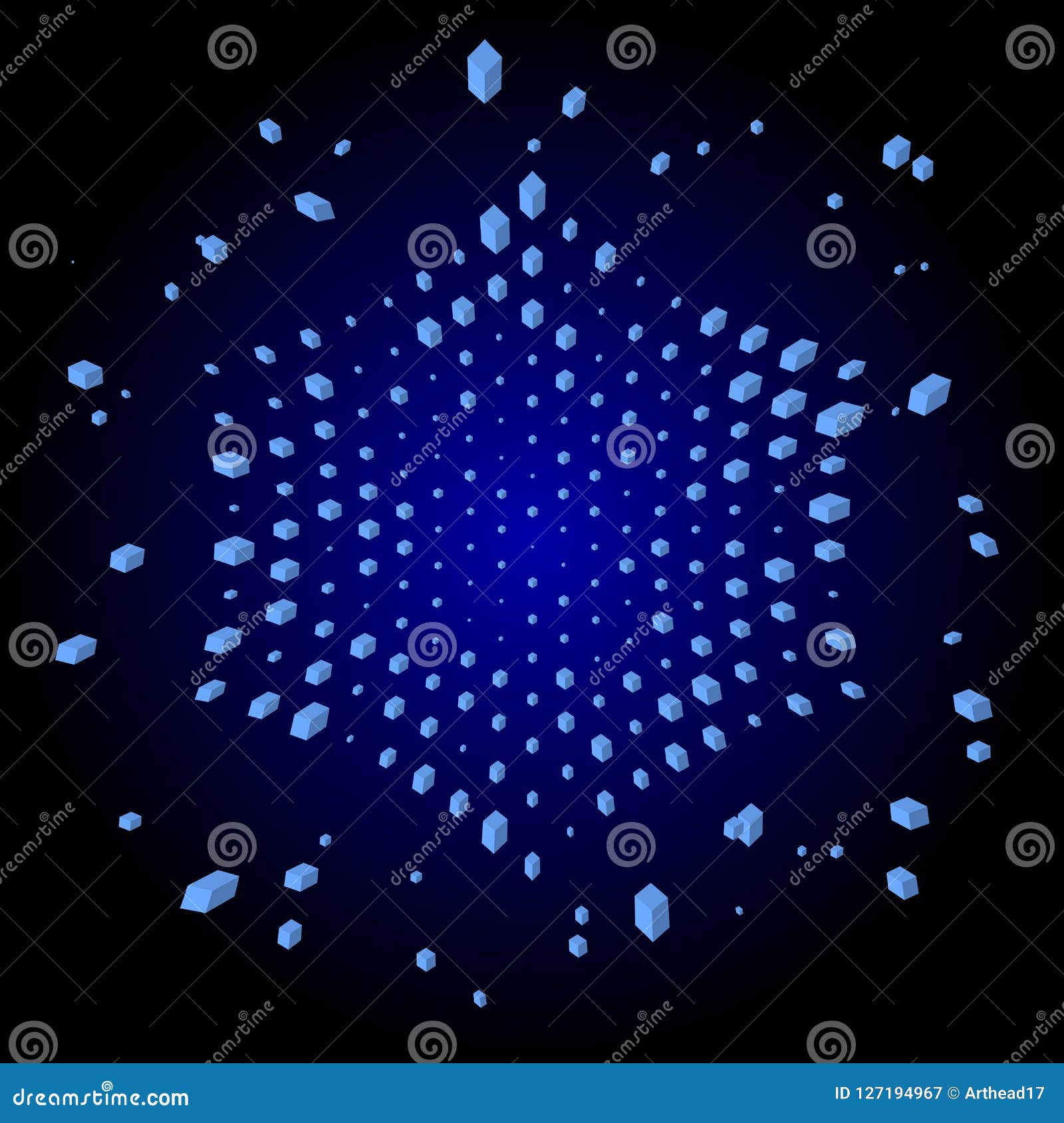 Minimal Array Big Data. Digital Data Visualization Stock Vector ...