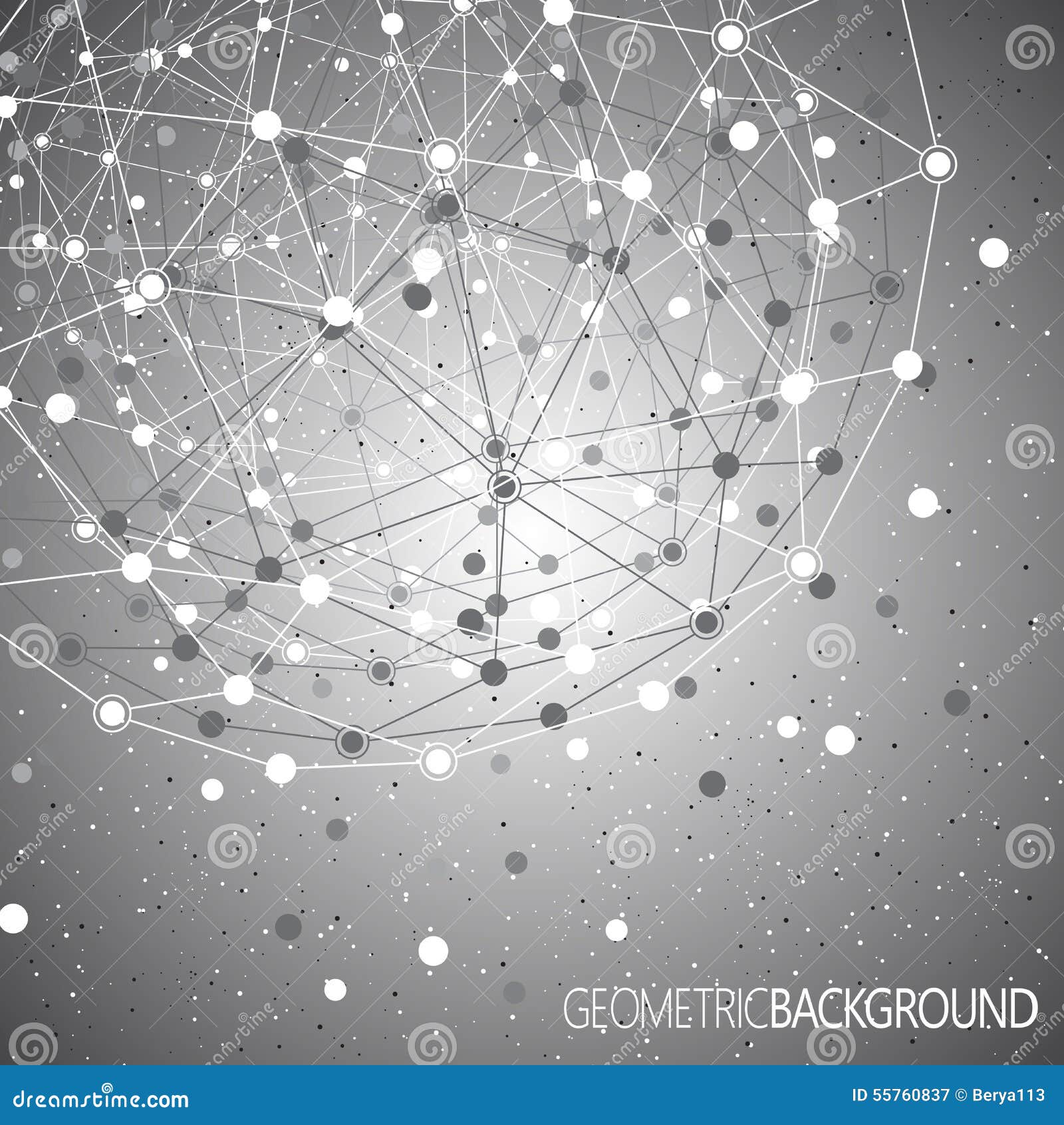 Geometric Gray Background Molecule and Stock Vector - Illustration of ...