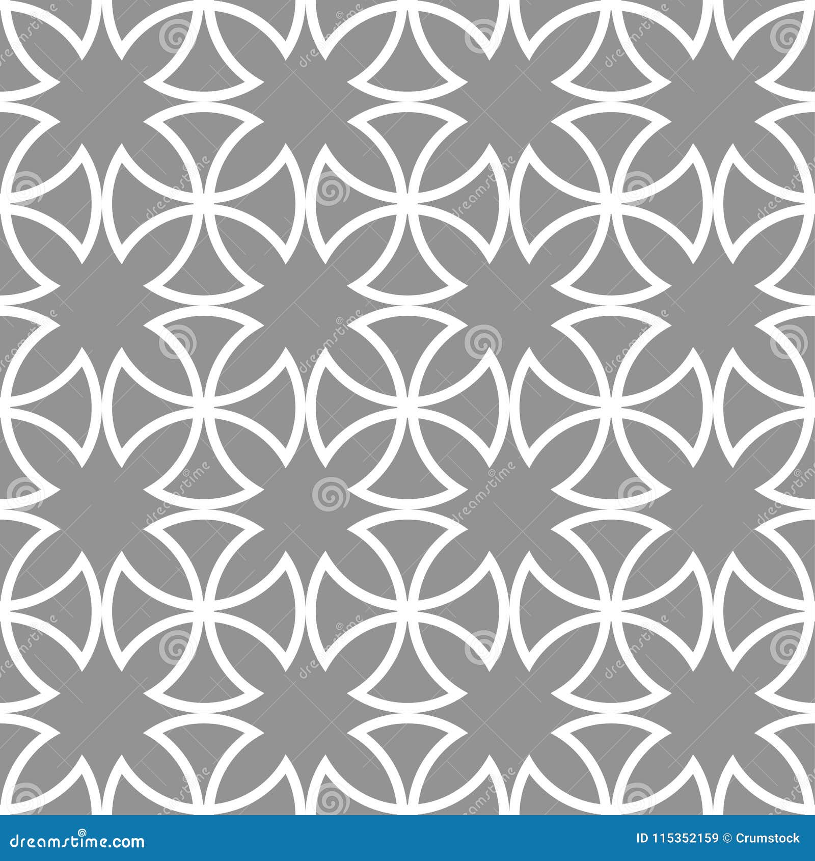Geometric Gray and White Abstract Seamless Pattern Stock Vector ...