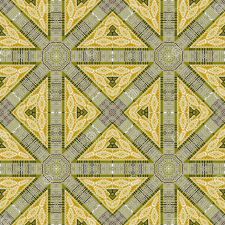 Geometric Greek Seamless Pattern. Triangles Vector Background. Greek ...