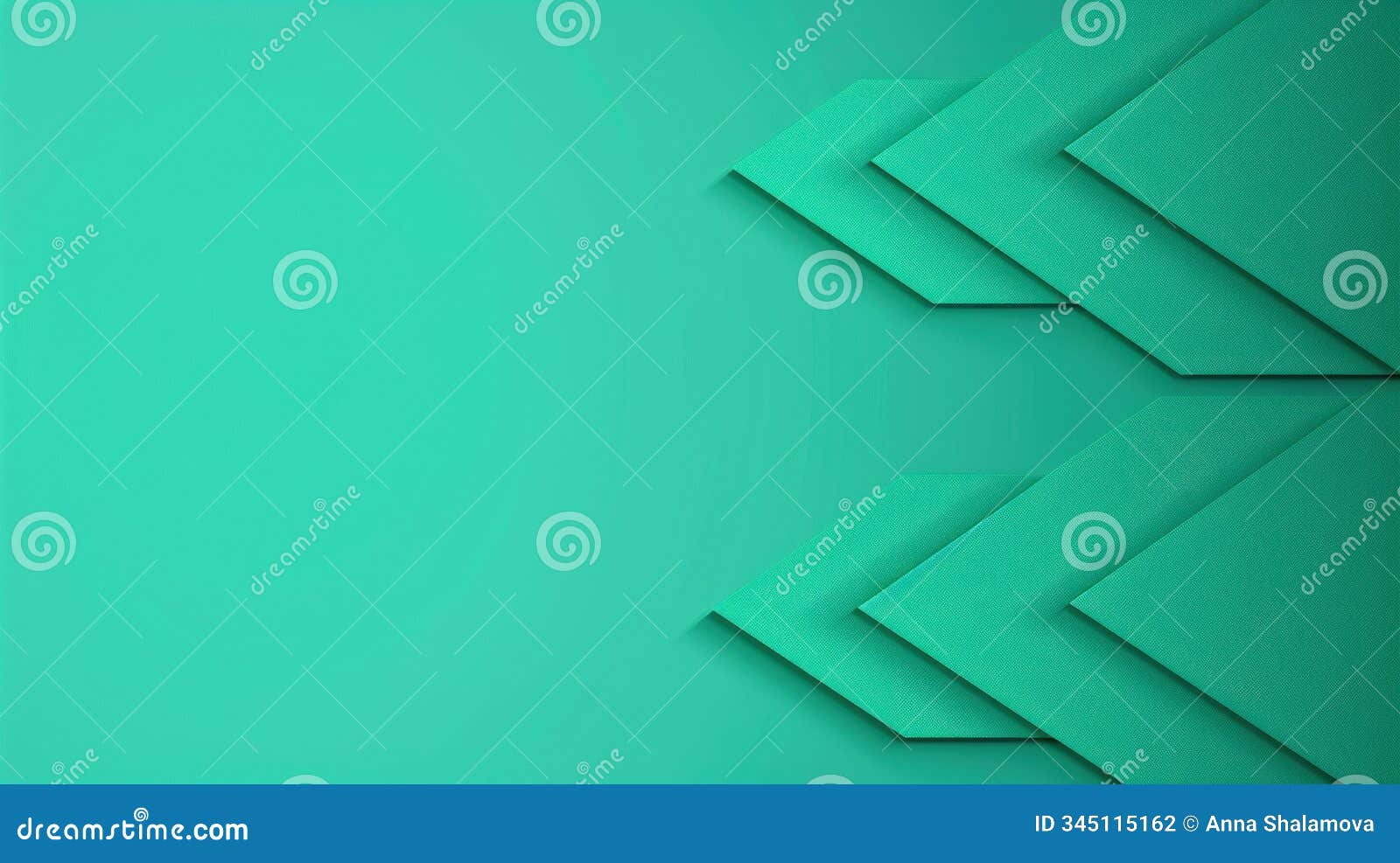 Geometric Green Abstract Background with Overlapping Chevron Shapes ...