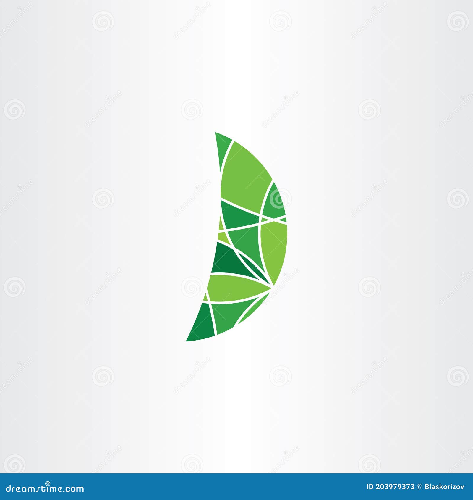 Geometric Green Leaf Logo Icon Element Symbol Sign Stock Vector ...