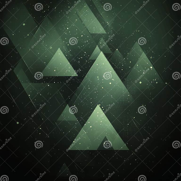 Geometric Green Triangular Shapes Create a Modern Abstract Background ...