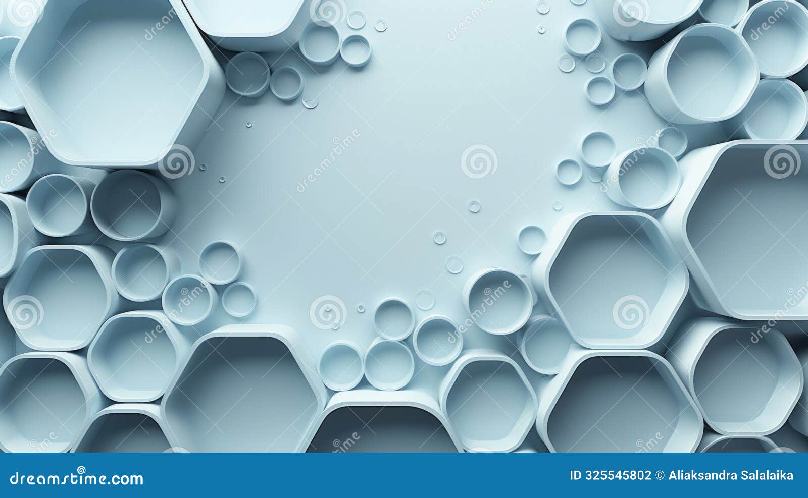 Geometric Greeting Card Frames, Circular And Hexagonal Shapes Overlap ...