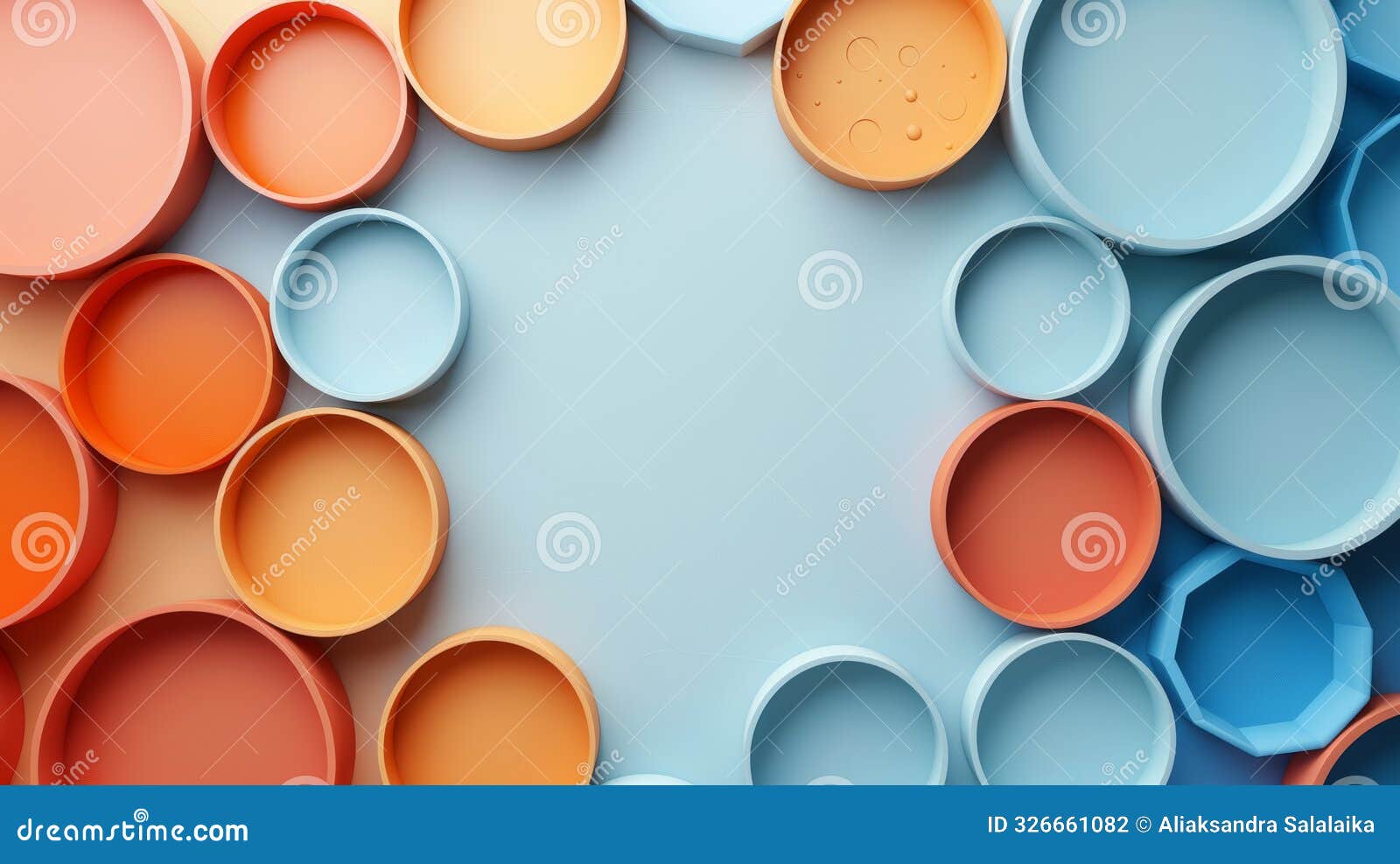 Geometric Greeting Card Frames, Circular And Hexagonal Shapes Overlap ...