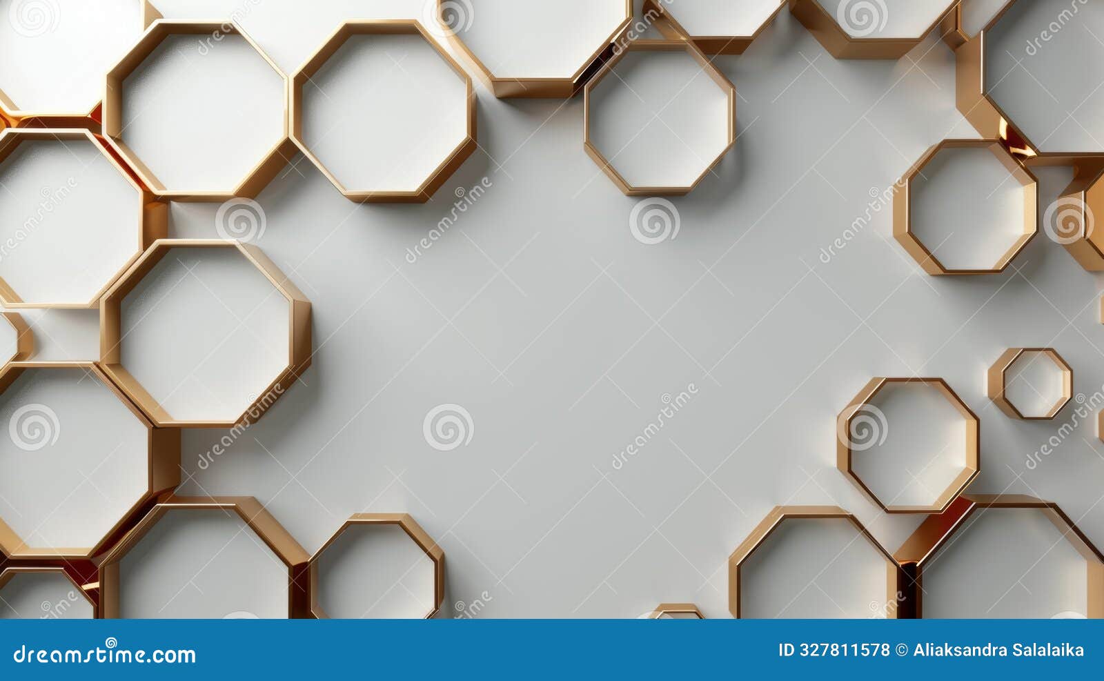 Geometric Greeting Card Frames, Circular And Hexagonal Shapes Overlap ...