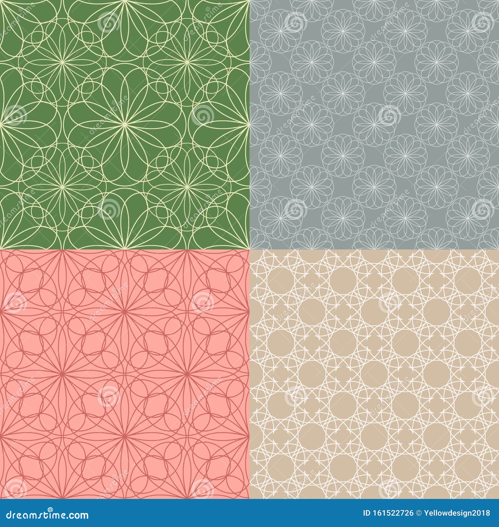 Geometric Grid Backdrop. Set of Modern Abstract Geometrical Seamless ...