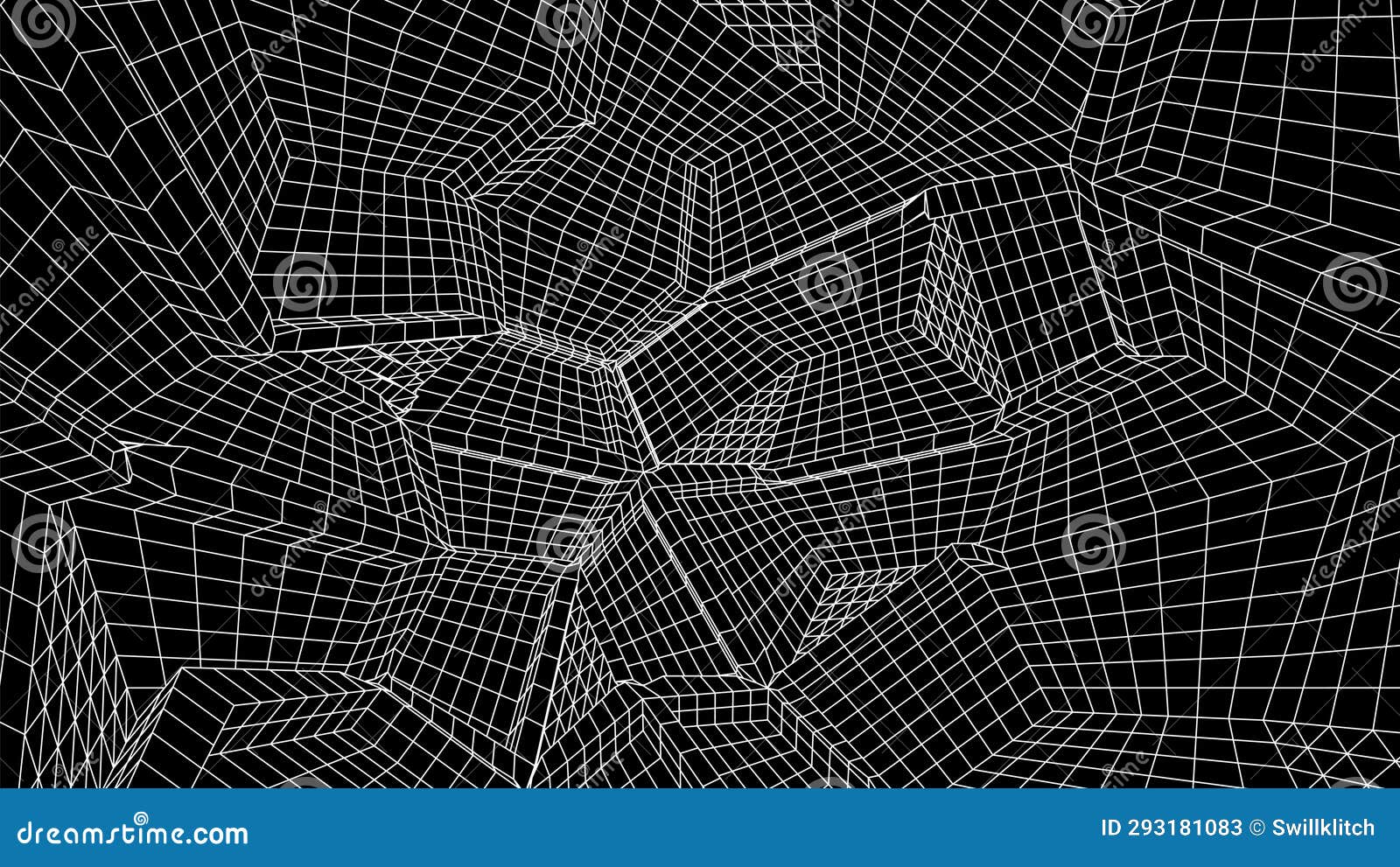 Geometric Grid Background with 80s Styled Mesh. Cyberpunk Abstract ...