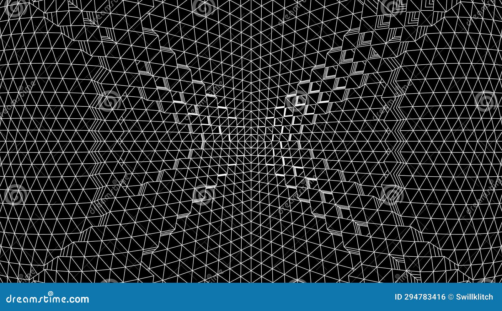 Geometric Grid Background with 80s Styled Mesh. Cyberpunk Abstract ...