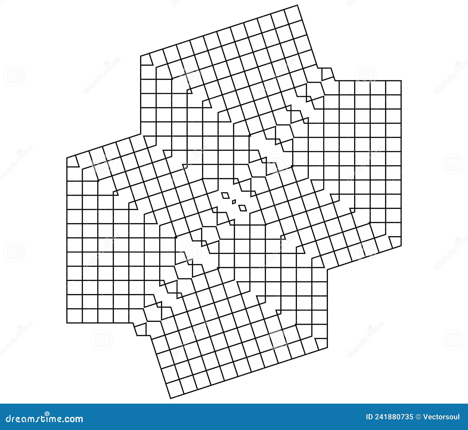 Geometric Grid, Mesh in Abstract Mirrored Form. Lattice, Grating ...