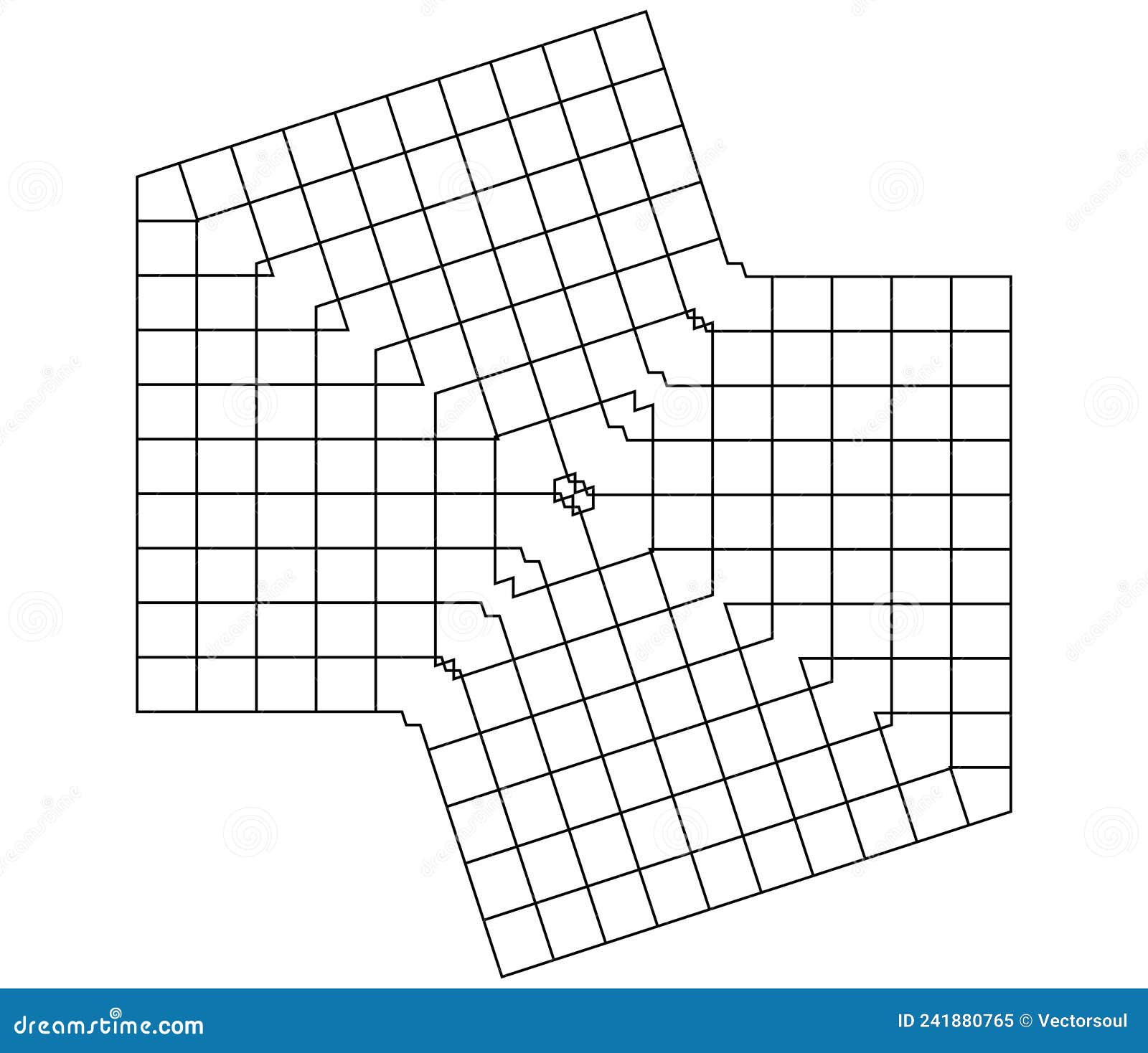 Geometric Grid, Mesh in Abstract Mirrored Form. Lattice, Grating ...