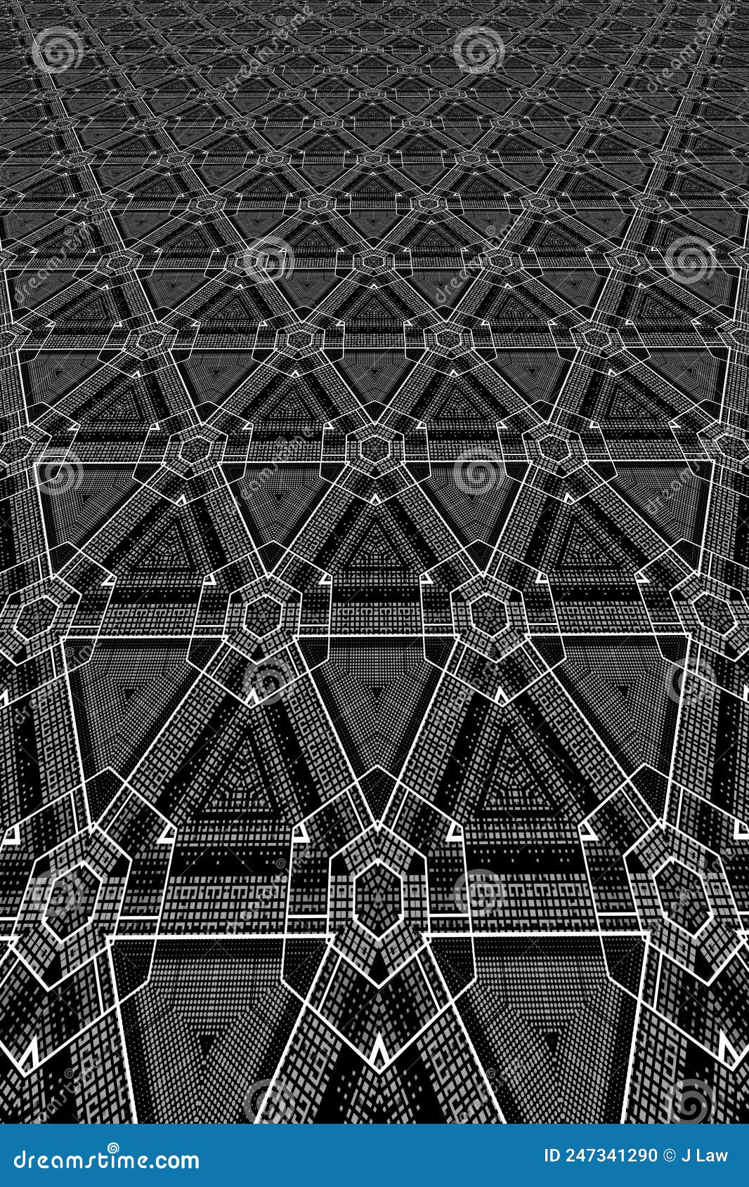 Geometric Grid Pattern and Design To Far Distant Vanishing Point Stock ...