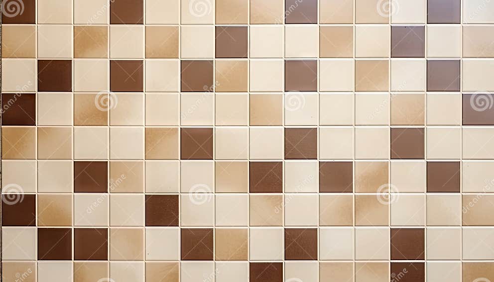 Geometric Grid Pattern Light Cream Ceramic Tile Wall Texture Stock ...