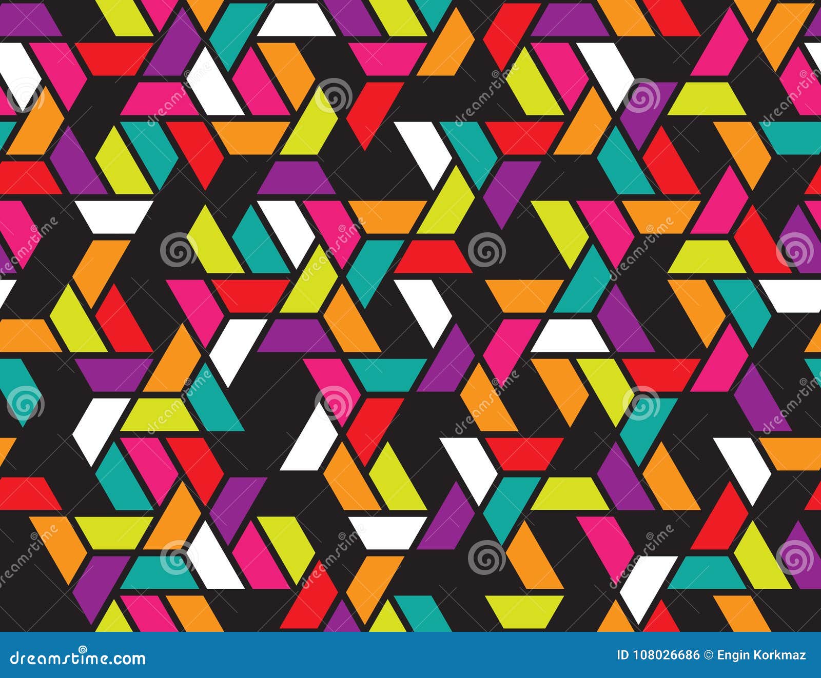 Geometric Grid Seamless Pattern Stock Vector - Illustration of lattice ...