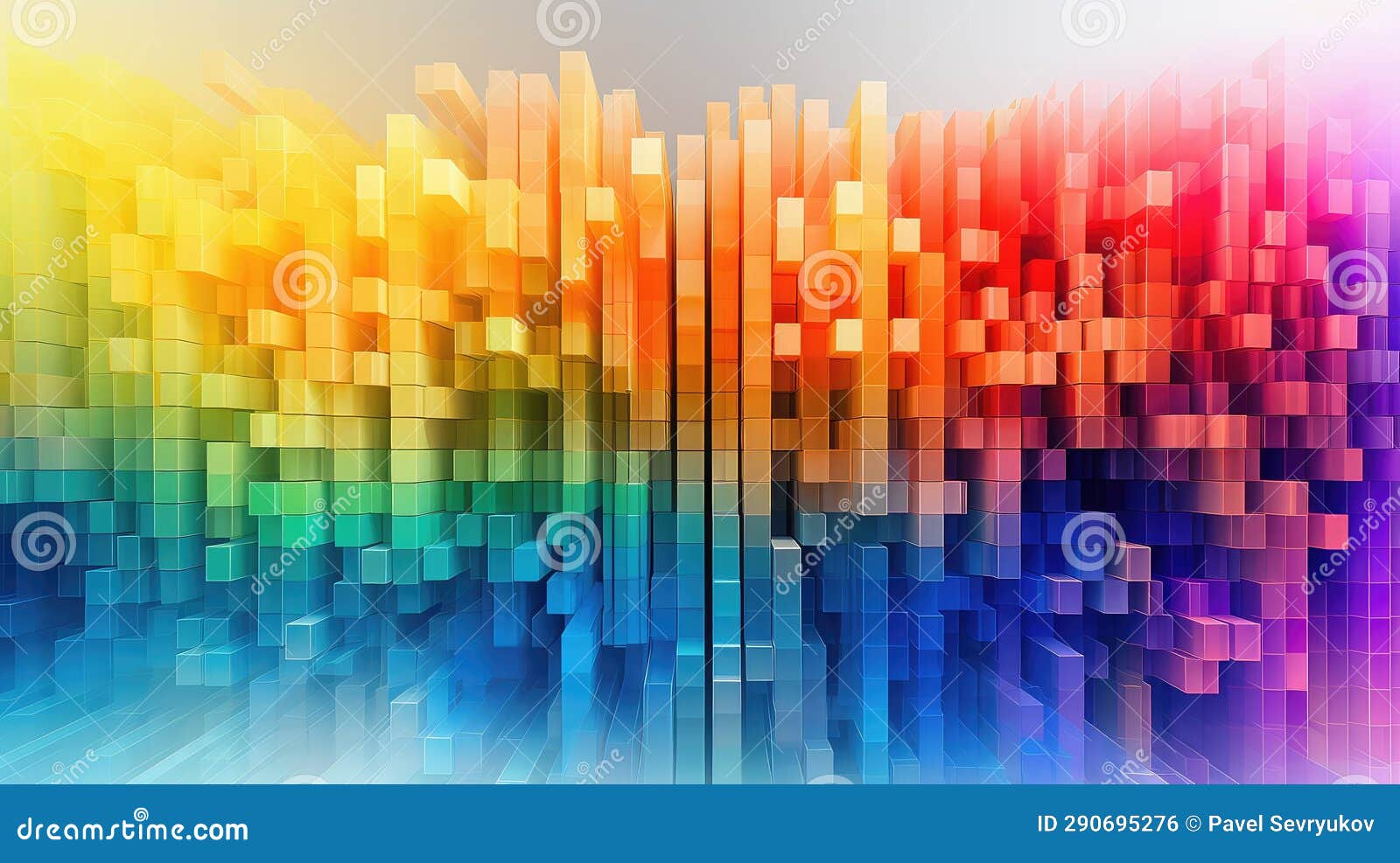 Geometric Grid Spectrum Composition Stock Illustration - Illustration ...
