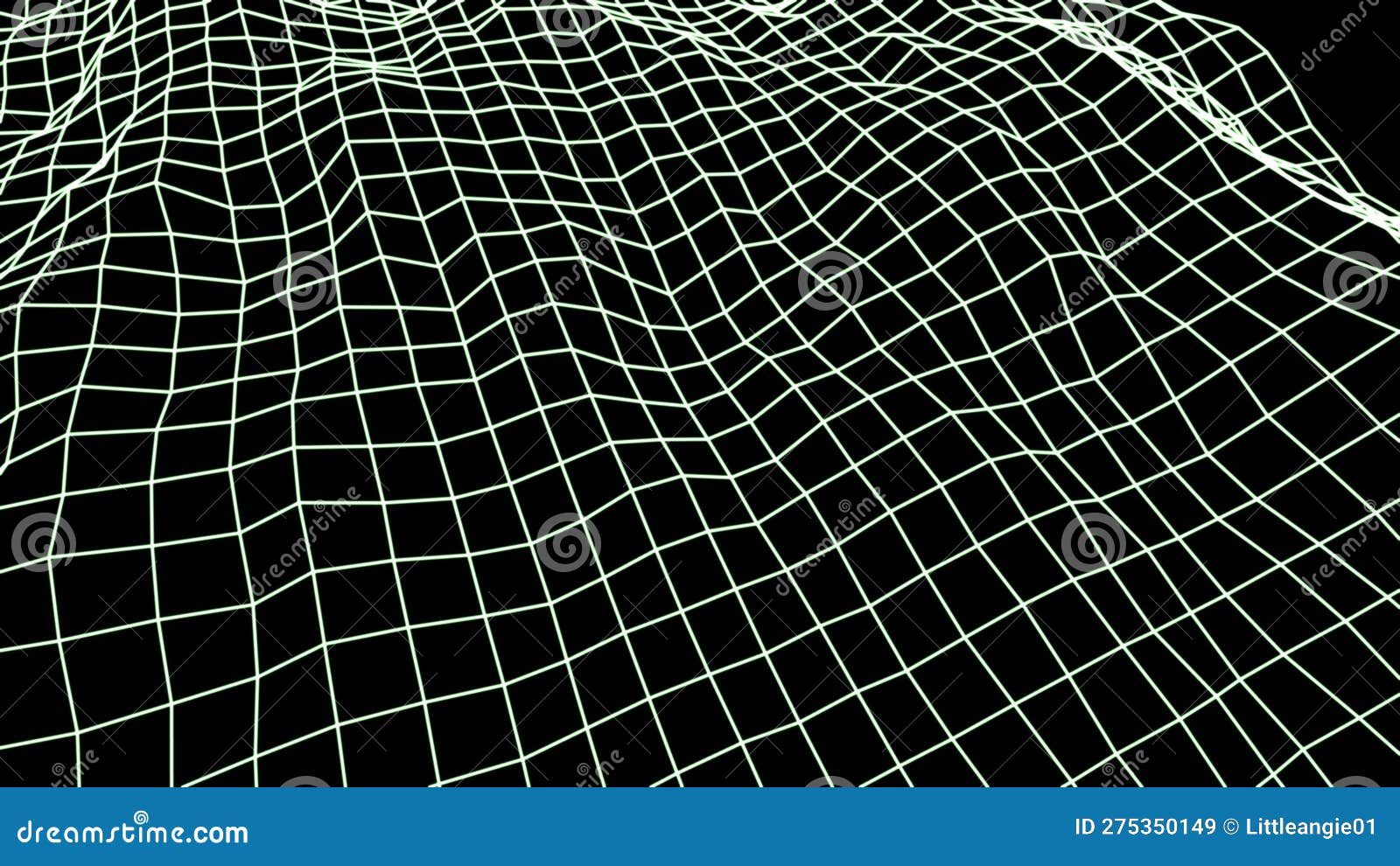 Geometric Grid Of Blue Cubes Creates Converging Perspective Background ...