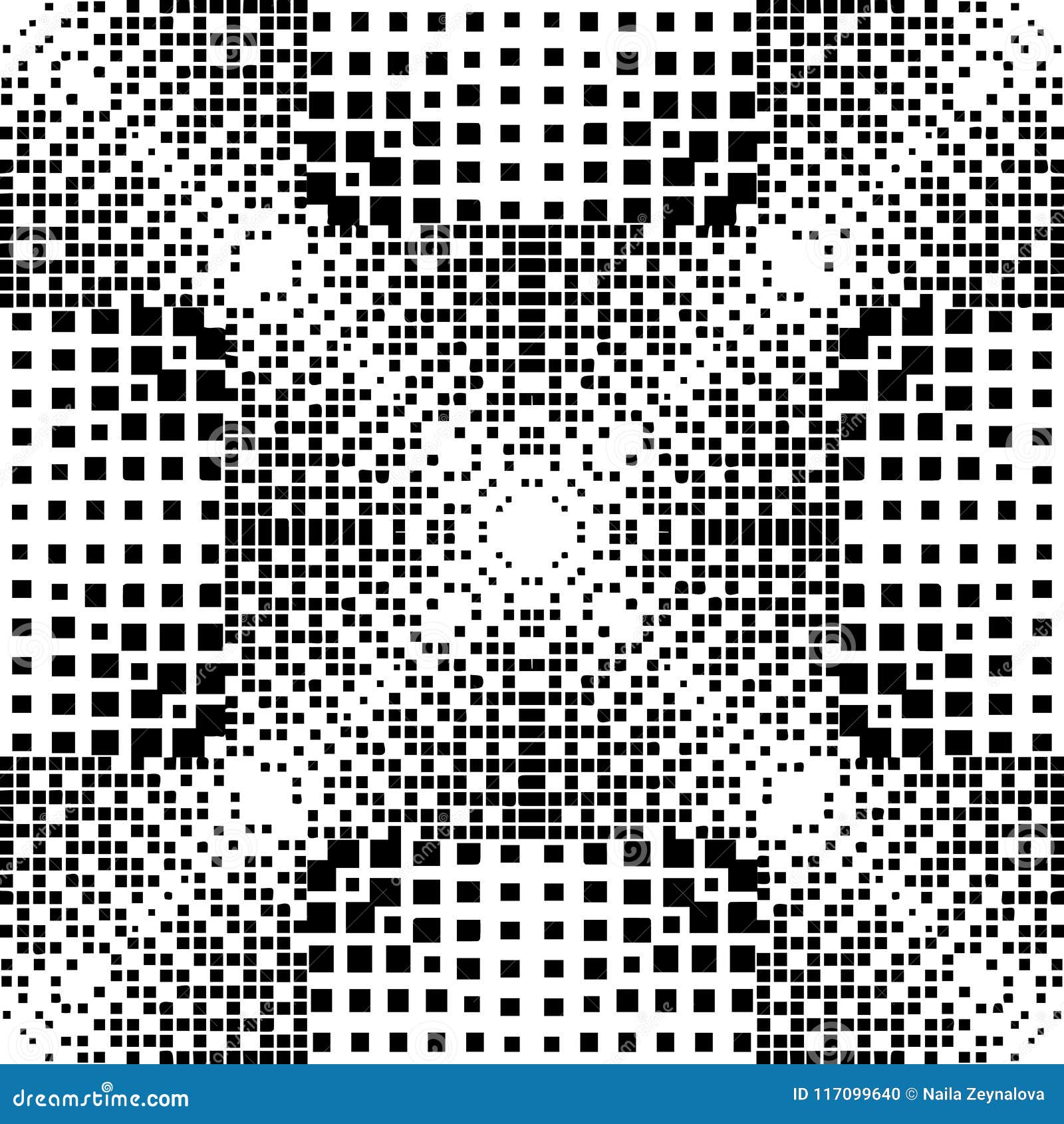 Geometric Halftone Vector Seamless Pattern. Abstract Check Dotted ...