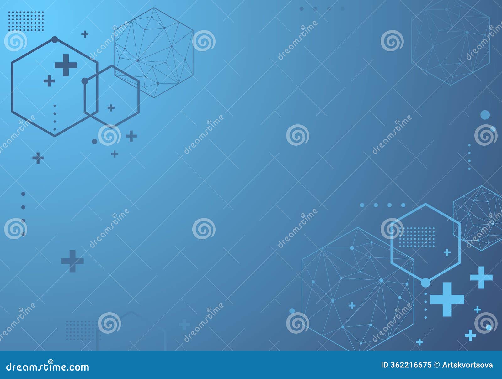 Geometric Haxagon Light Medical Background. Technology Medical Design ...