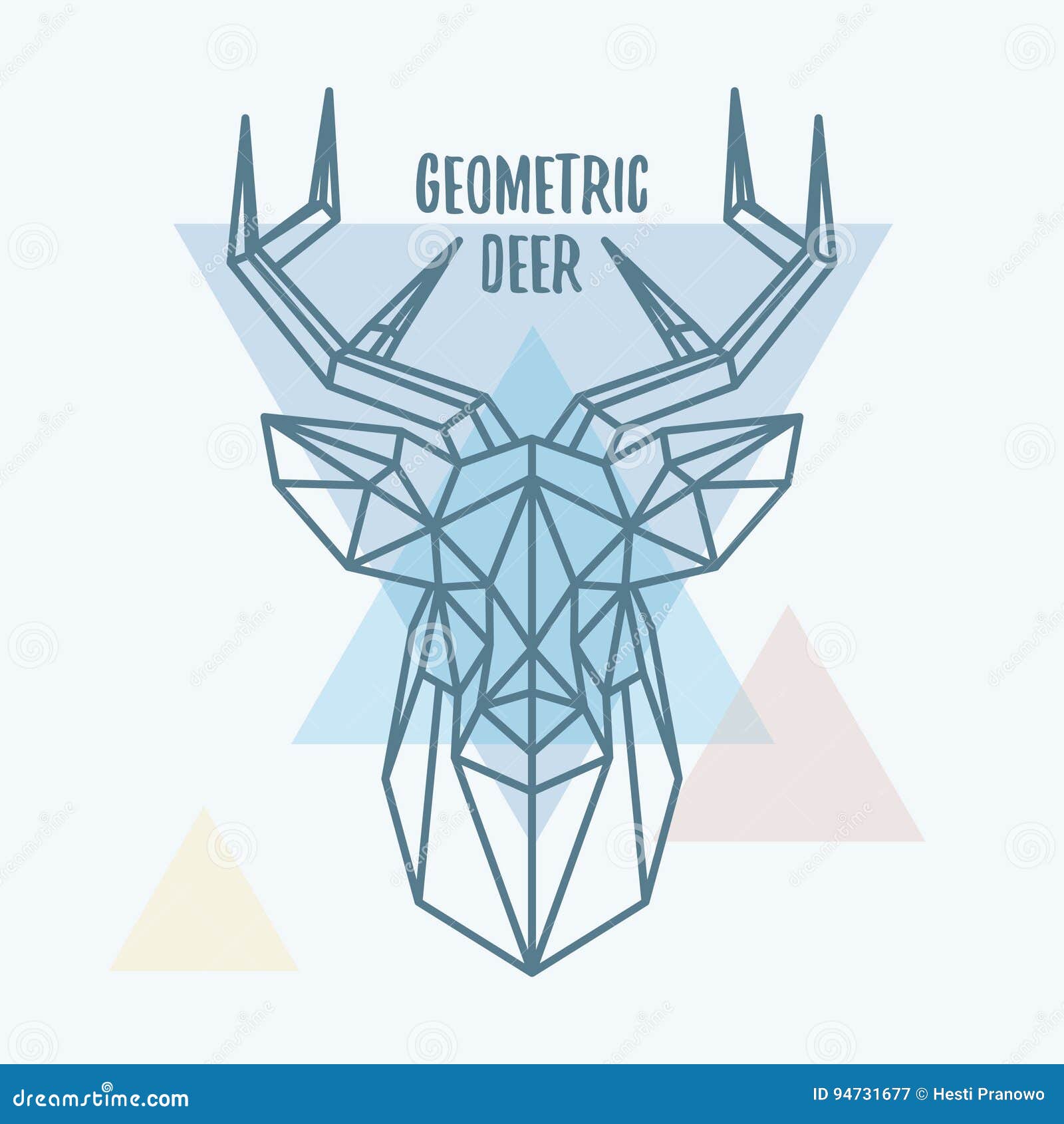 Geometric Head Deer Illustration Stock Vector - Illustration of head ...