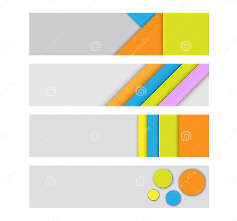 Geometric Headers stock vector. Illustration of vector - 66352803