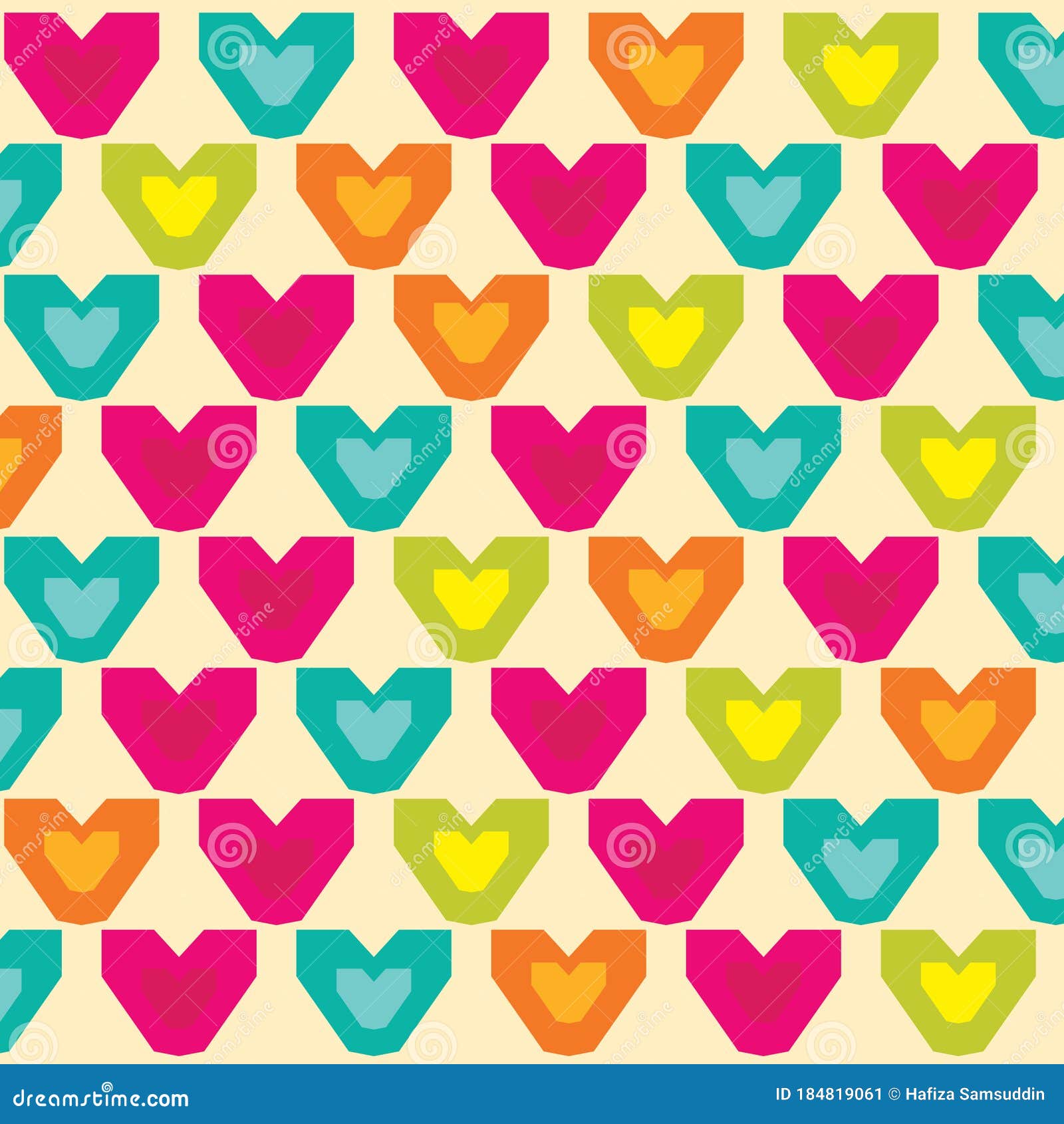 Geometric Heart Shaped Design. Vector Illustration Decorative ...