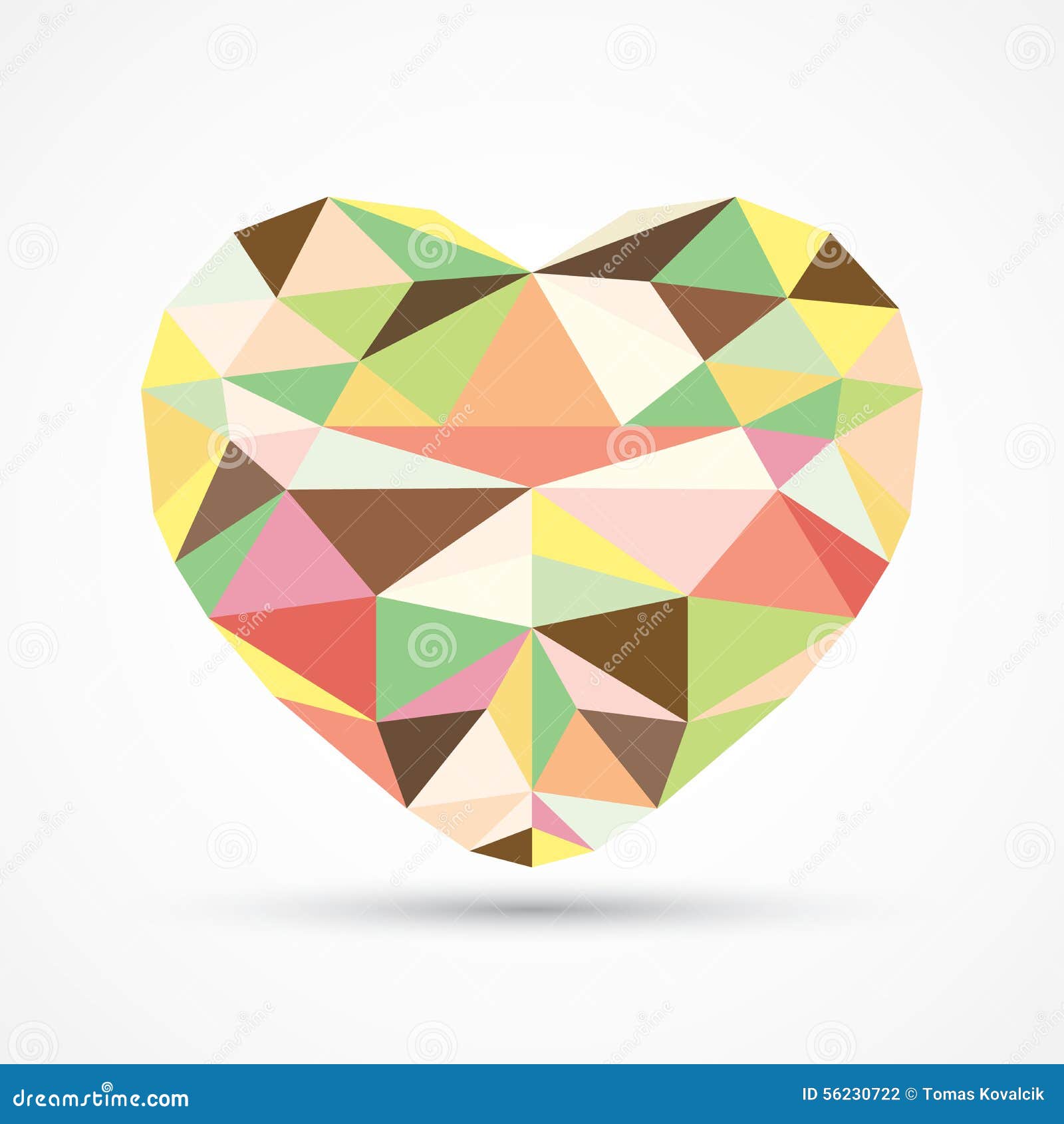 Geometric heart stock vector. Illustration of design - 56230722