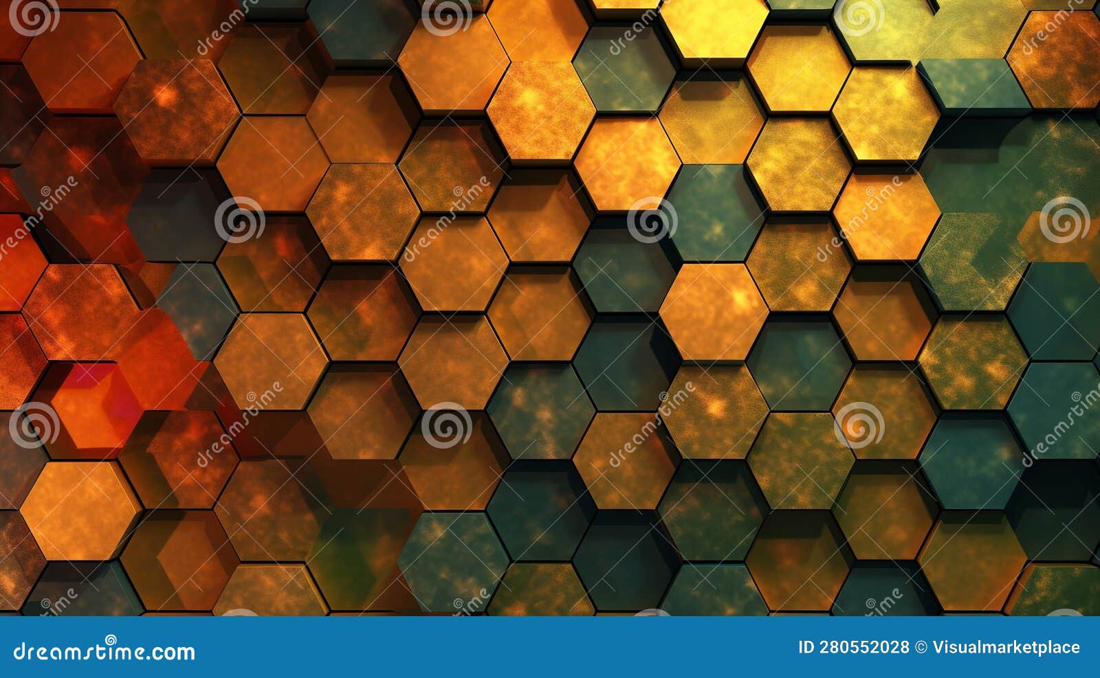 Geometric Hexagon Honeycomb Pattern Stock Illustration - Illustration ...