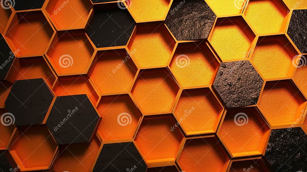 Geometric Hexagon Honeycomb Pattern Stock Illustration - Illustration ...