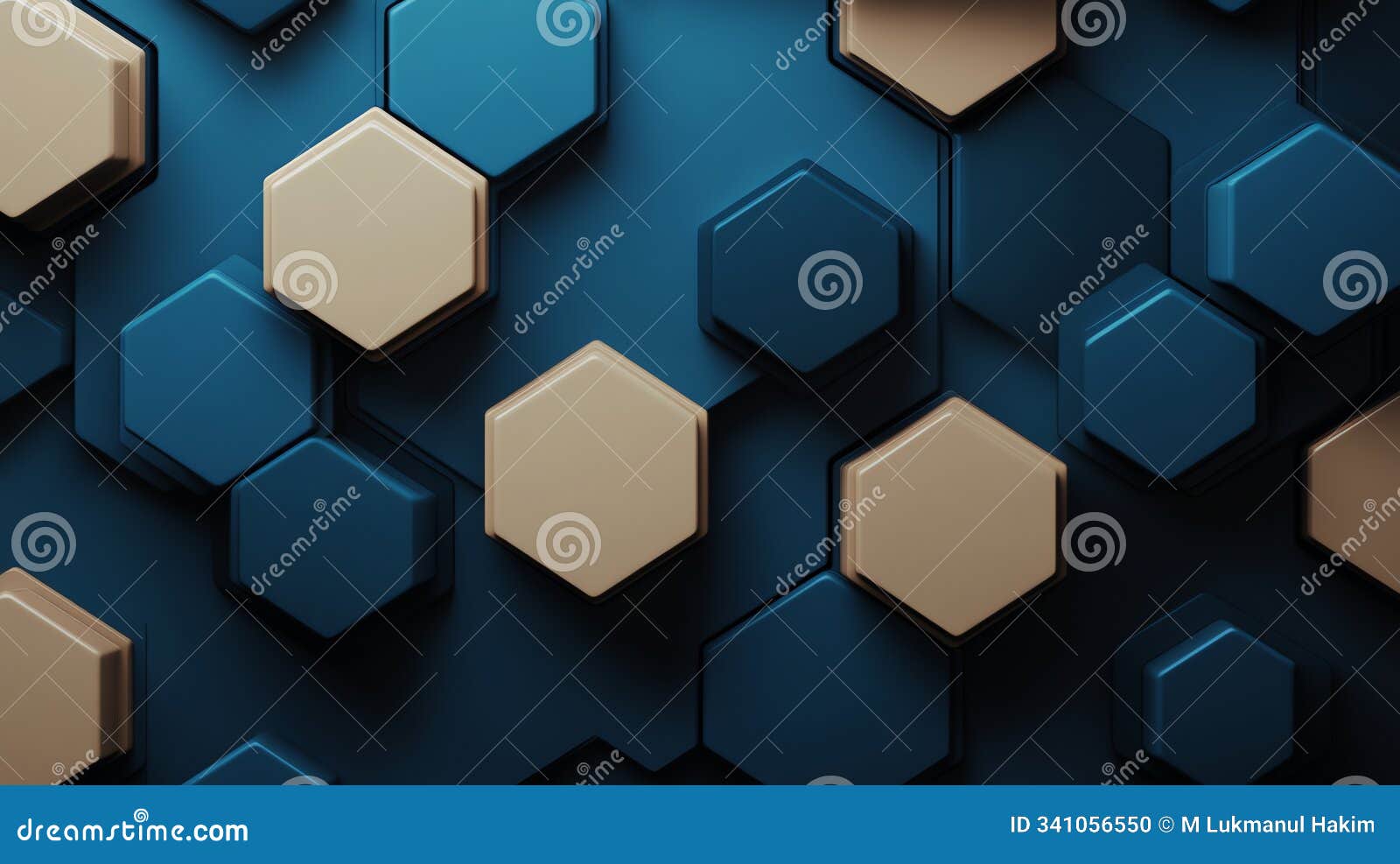 Geometric Hexagon Pattern Vector Illustration for Abstract Background ...