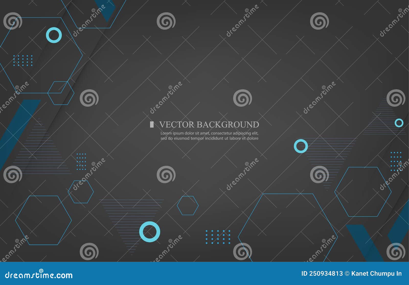 Geometric Hexagon Technology Modern Vector Background Stock ...