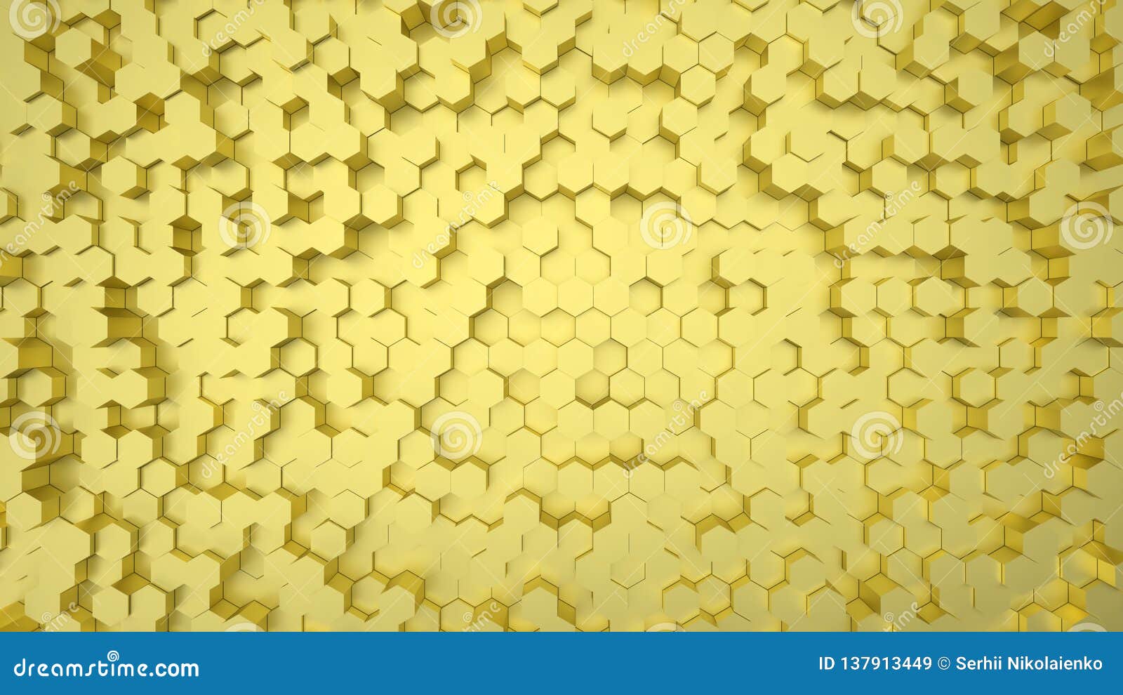 Geometric Hexagonal Abstract Gold Background Stock Illustration ...