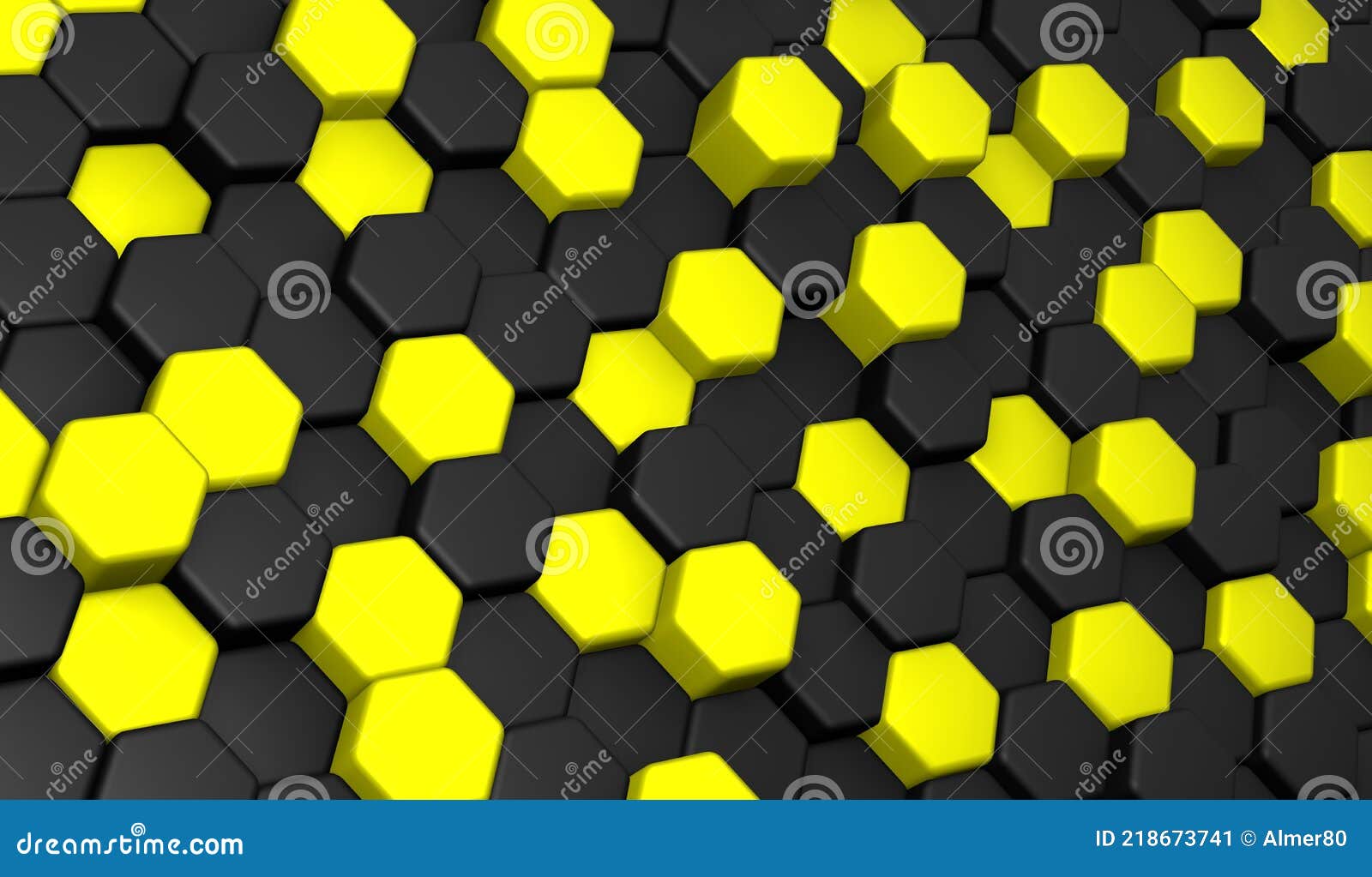 Geometric Hexagonal Background in Black and Yellow Color. Hexagonal ...