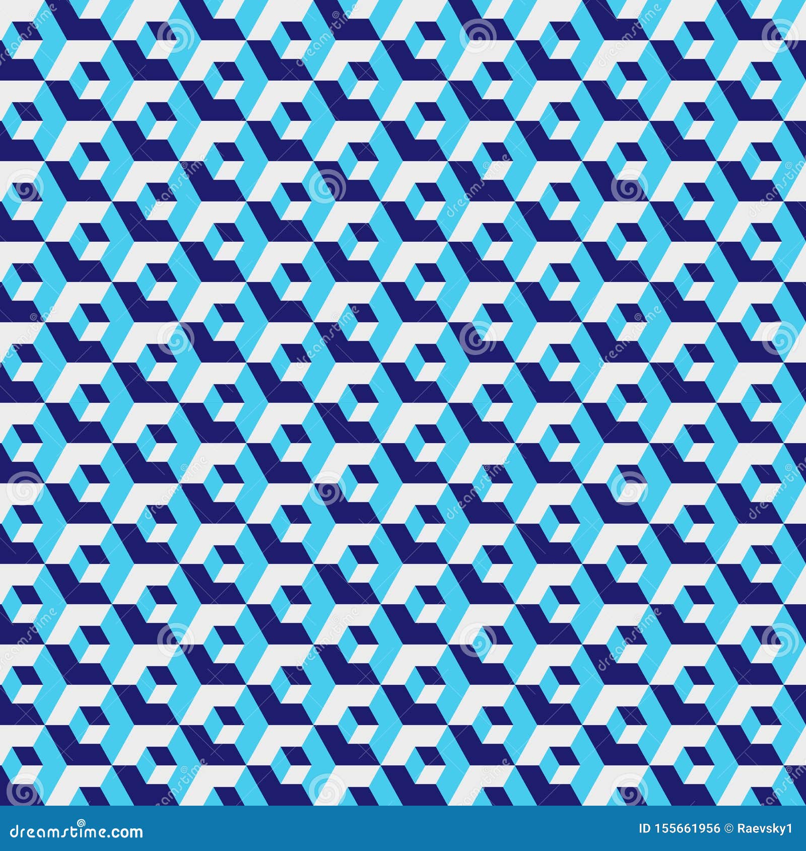 Geometric Hexagonal Pattern, Blue Color Grid Texture. Seamless Hexagon ...