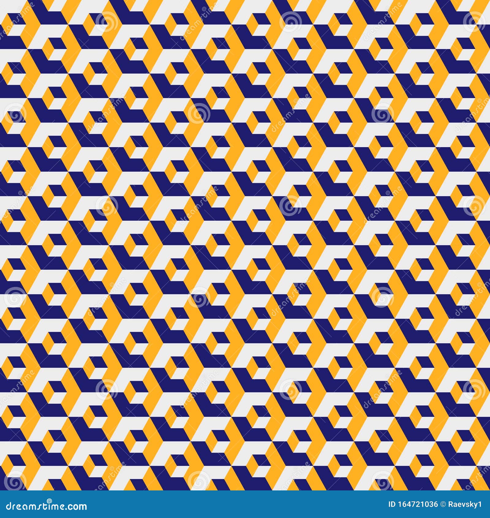 Geometric Hexagonal Pattern, Yellow Color Grid Texture. Seamless ...