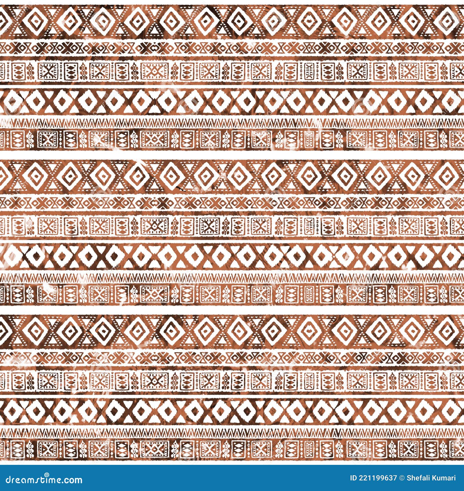 Geometric High Definition Repeat Boho Pattern Isolated on White Canvas ...