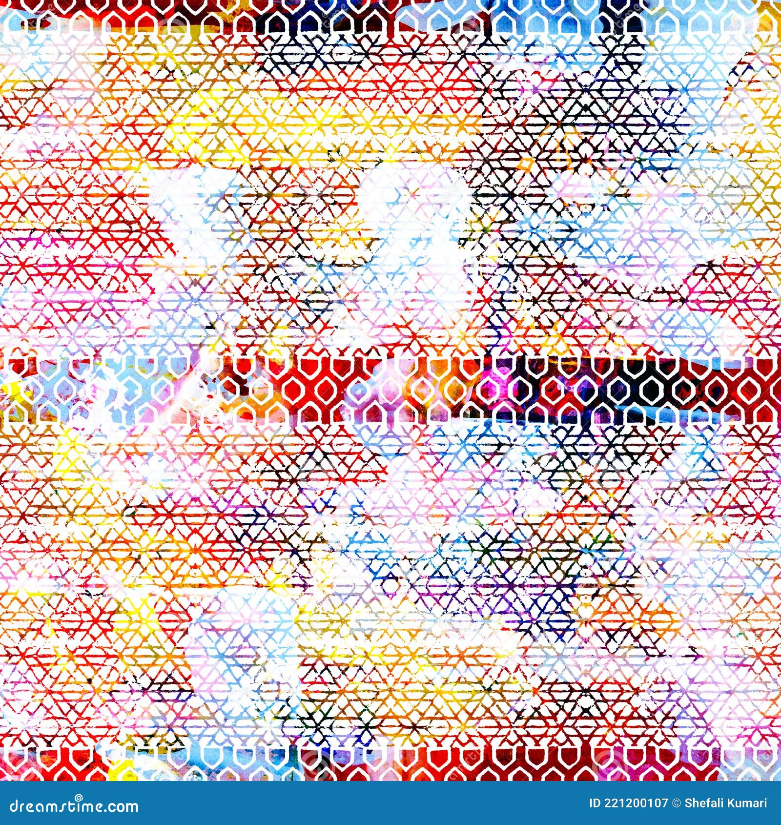 Geometric High Definition Repeat Boho Pattern Isolated on White Canvas ...