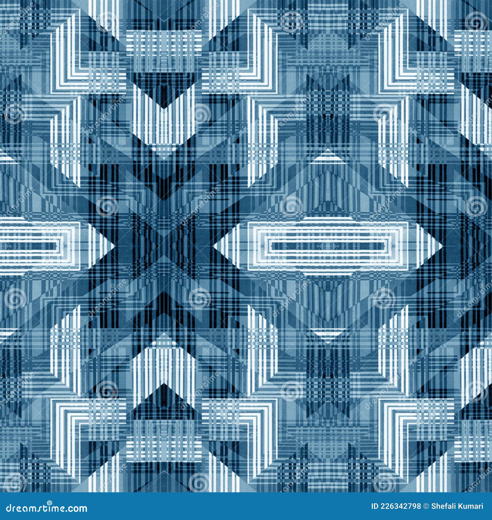 Geometric High Definition Repeat Boho Pattern Isolated on White Canvas ...